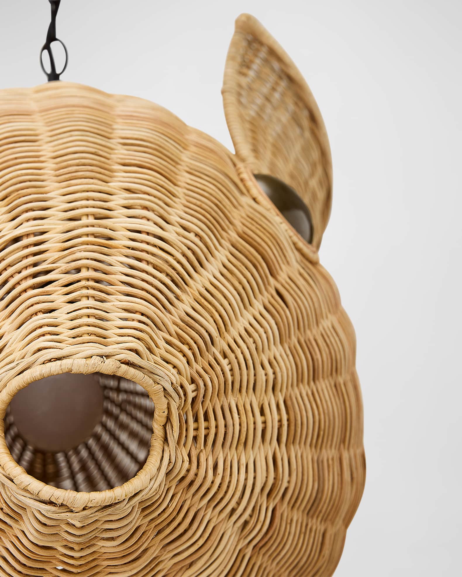 Jonathan Adler Wicker Blowfish Medium Pendant, 36" | Neiman Marcus