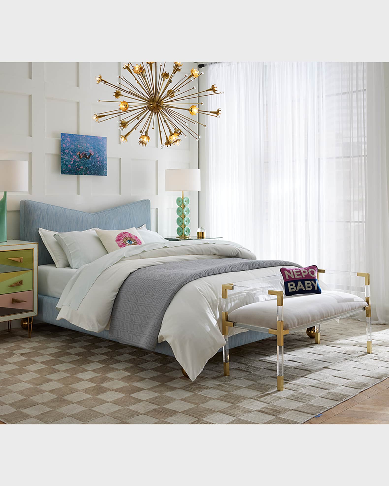 Jonathan Adler Chevron King Bed | Neiman Marcus