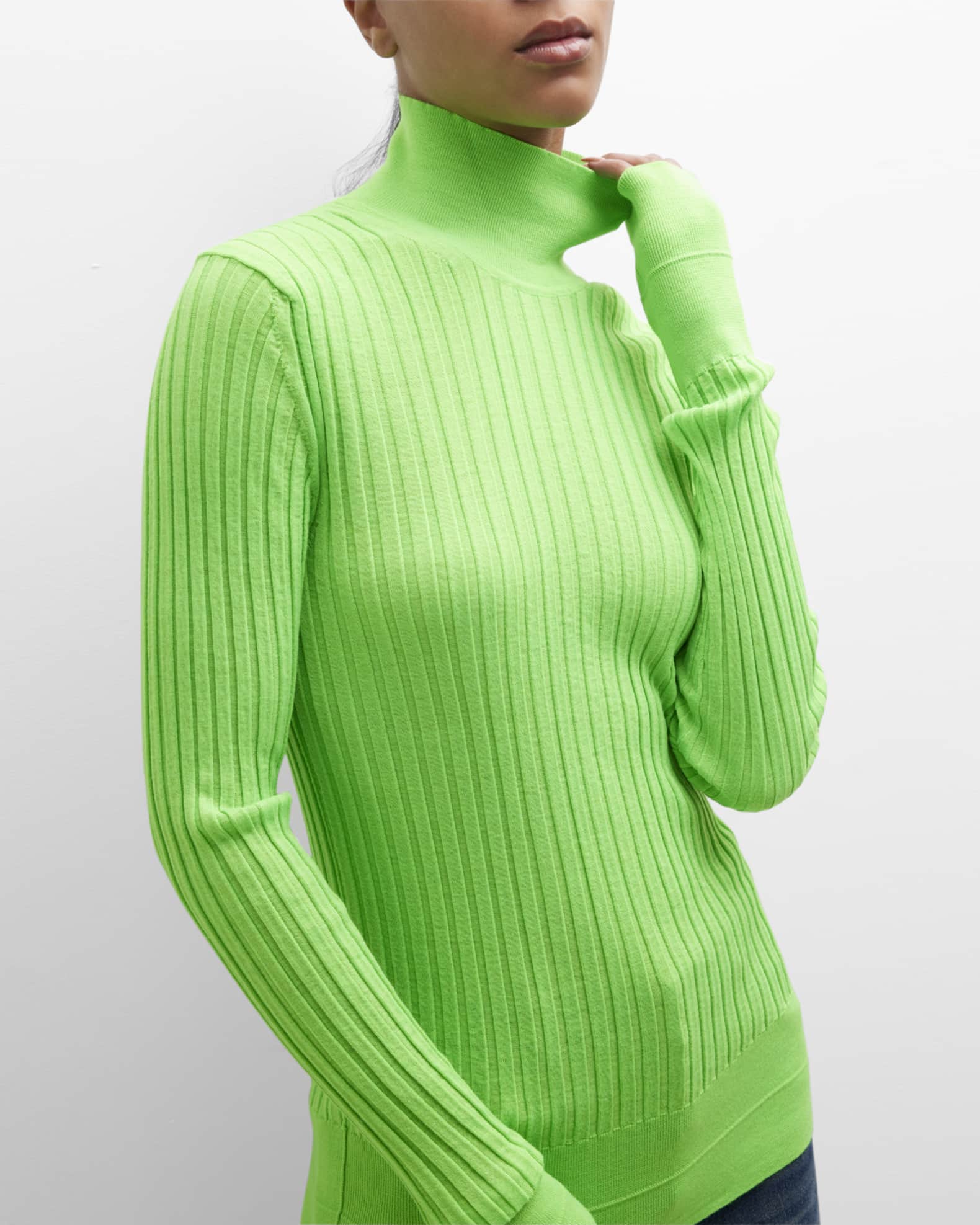 Marc Jacobs Turtleneck Wide Ribbed Sweater | Neiman Marcus