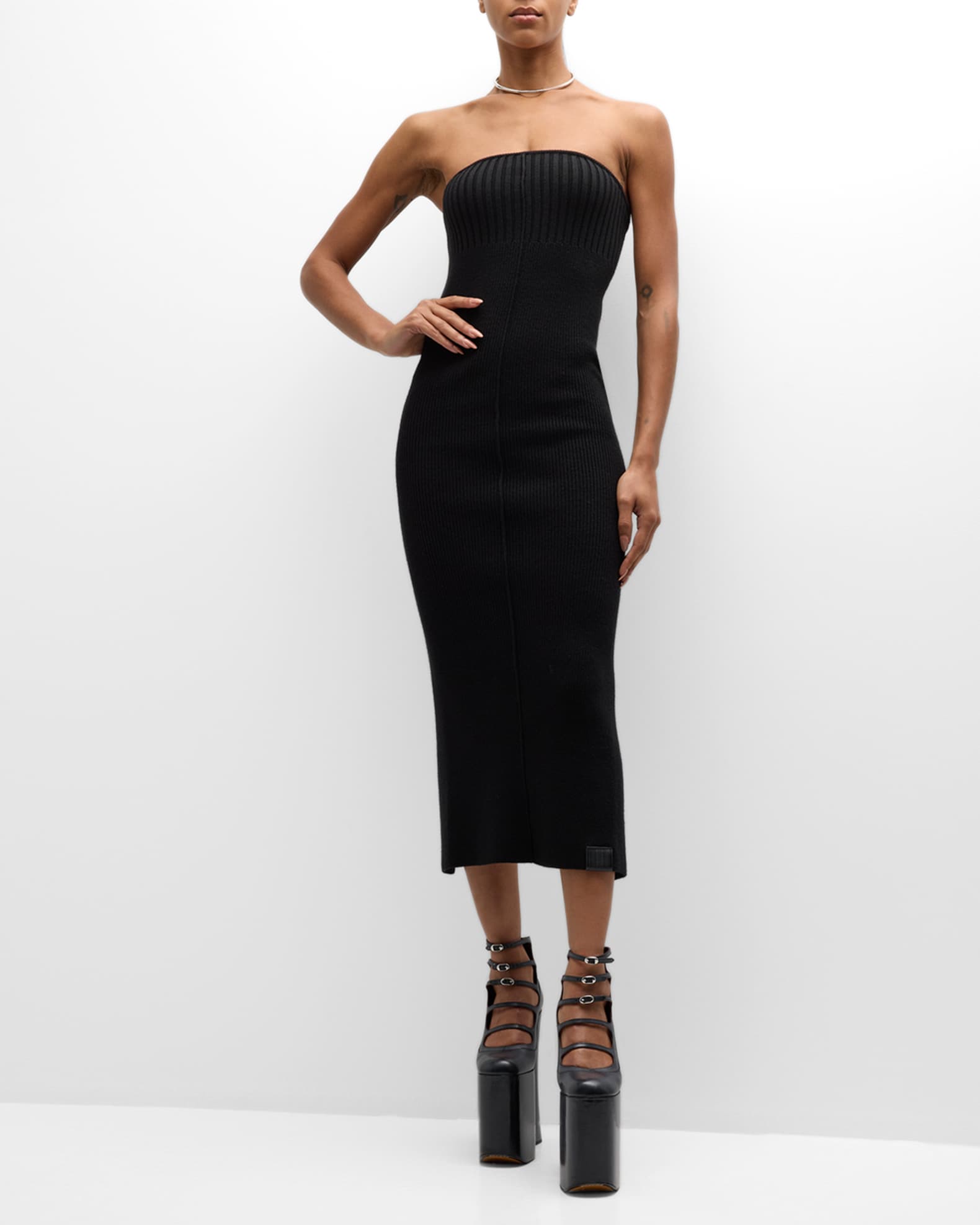 Marc Jacobs Ribbed Knit Tube Midi Dress | Neiman Marcus