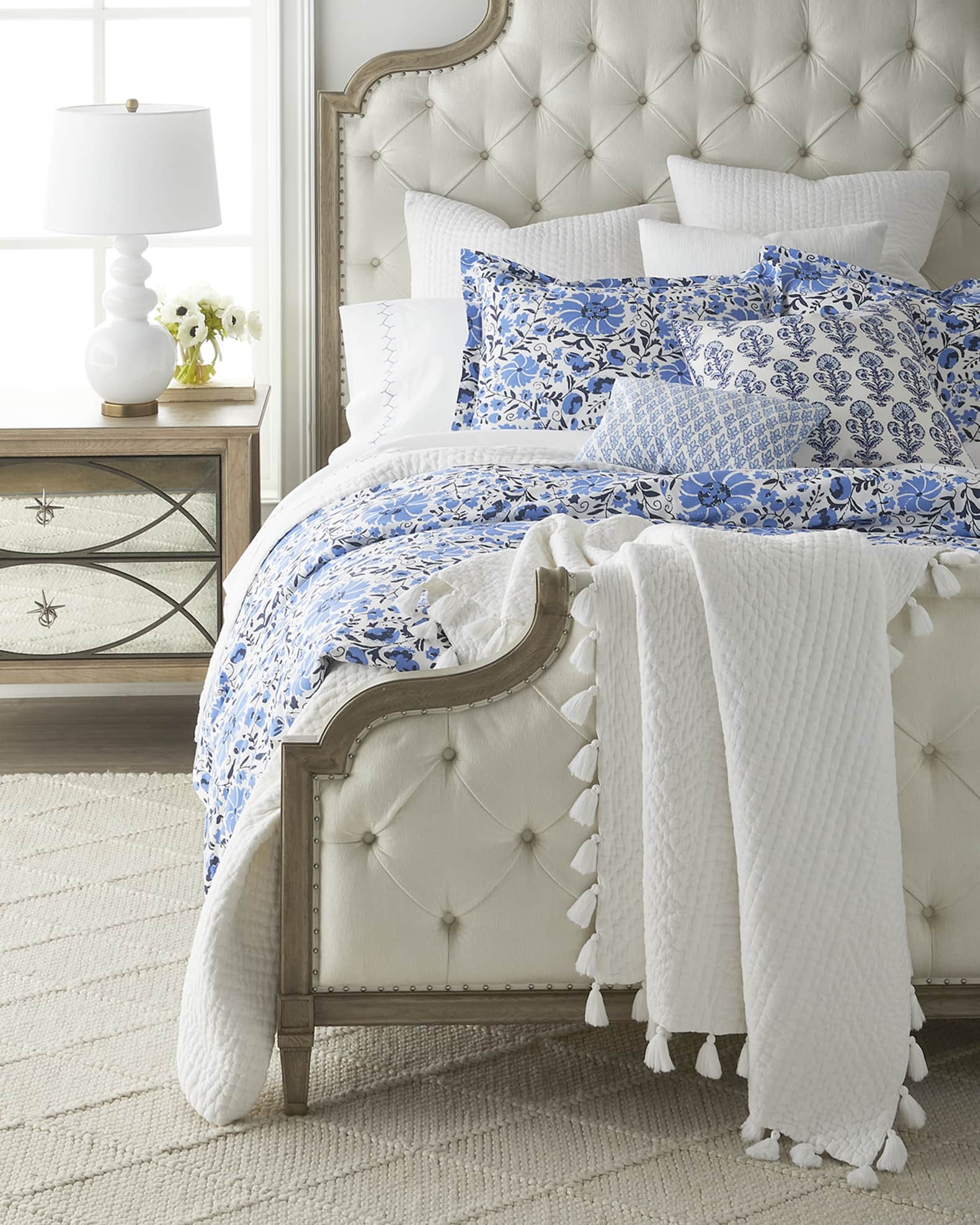 Zoya Azure Bedding Collection | Neiman Marcus