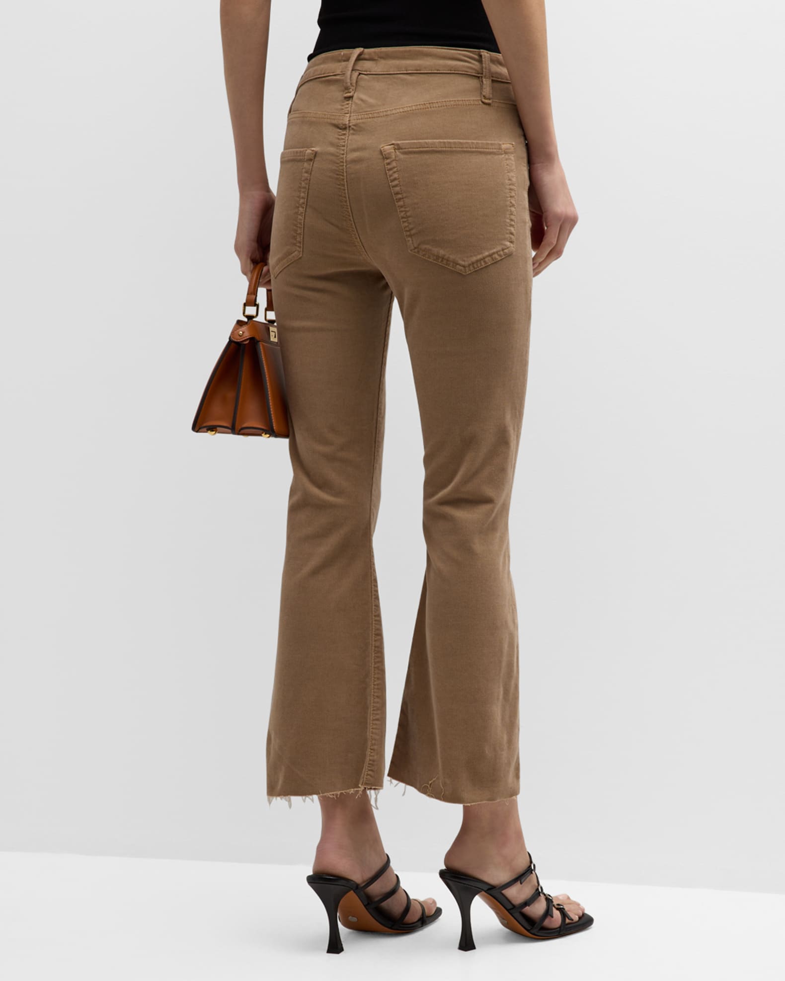 FRAME Le Crop Flare Raw Hem Jeans | Neiman Marcus