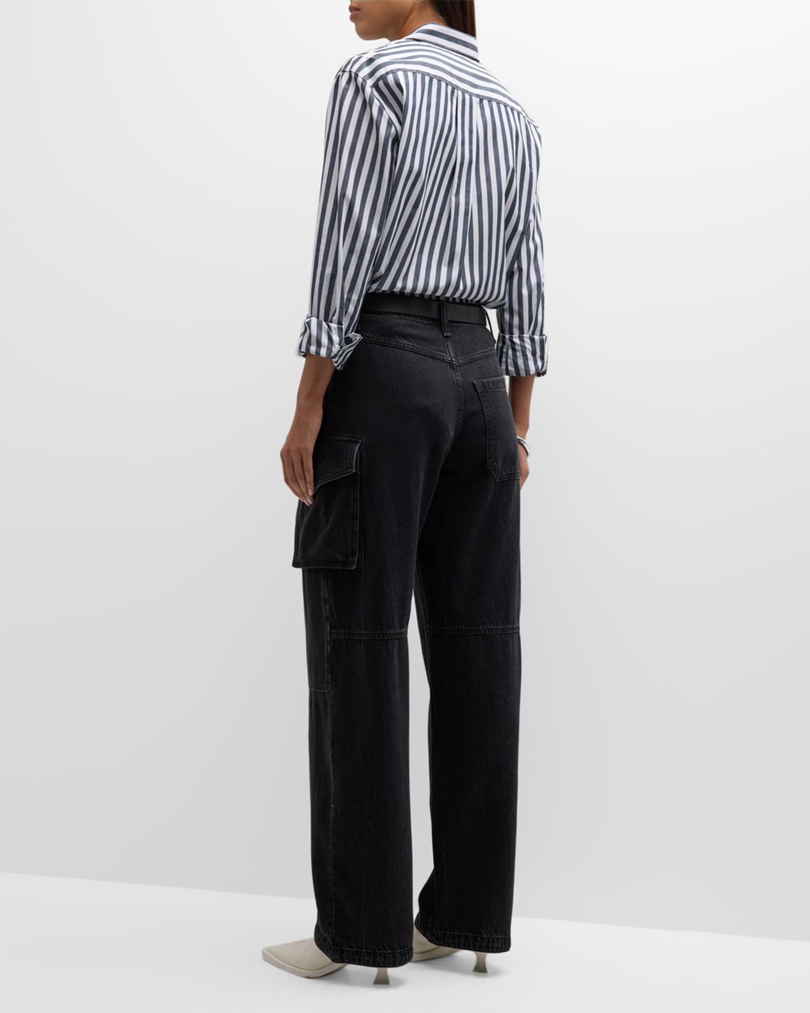 Rag & Bone Featherweight Nora Mid-Rise Cargo Jeans | Neiman Marcus