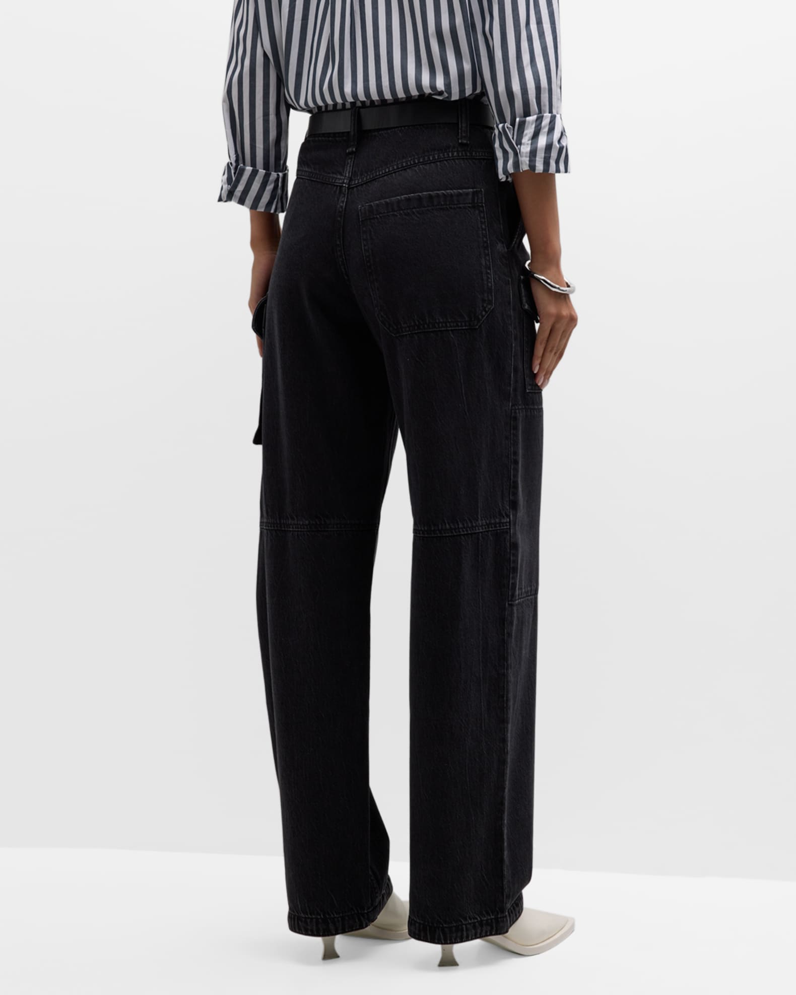 Rag & Bone Featherweight Nora Mid-Rise Cargo Jeans | Neiman Marcus