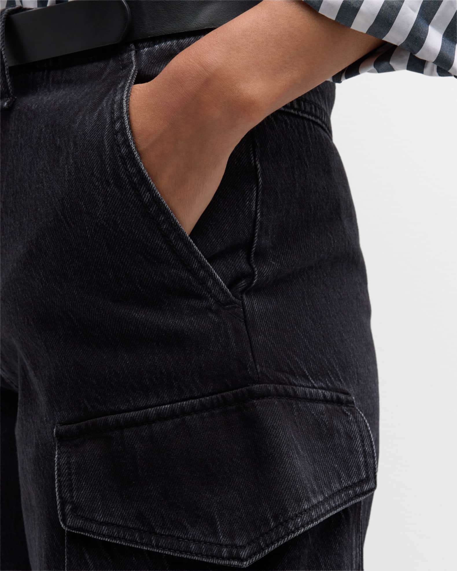 Rag & Bone Featherweight Nora Mid-Rise Cargo Jeans | Neiman Marcus