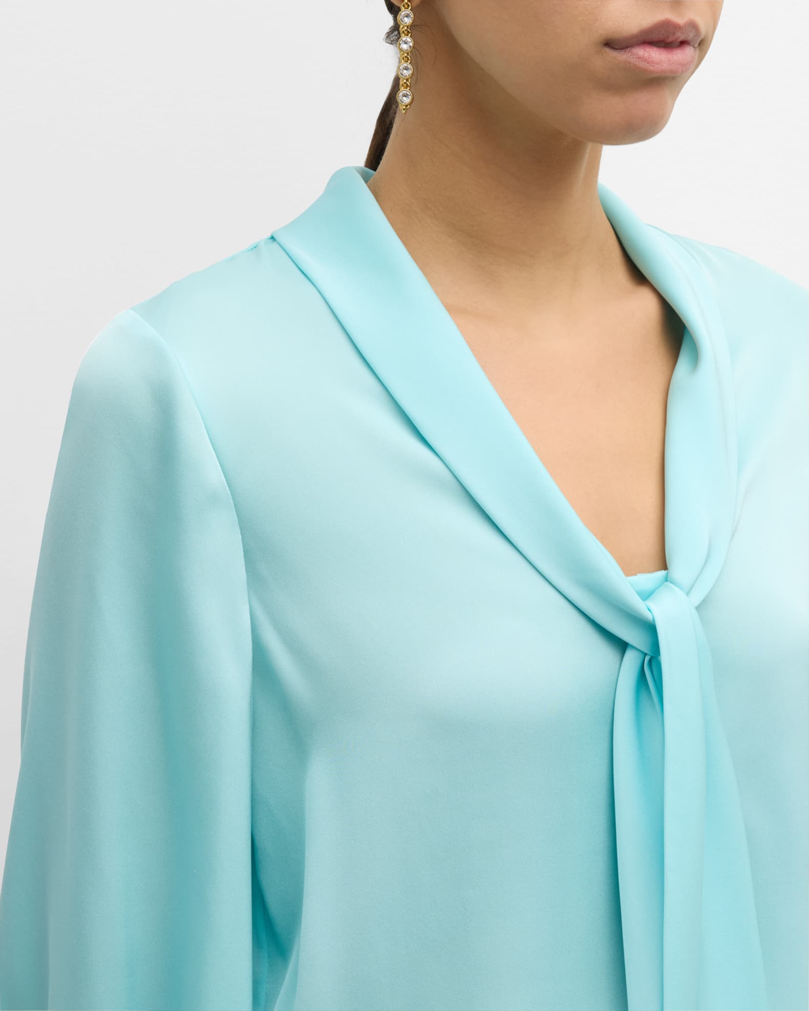 Ungaro Ella Tie-Neck Silk Blouse | Neiman Marcus