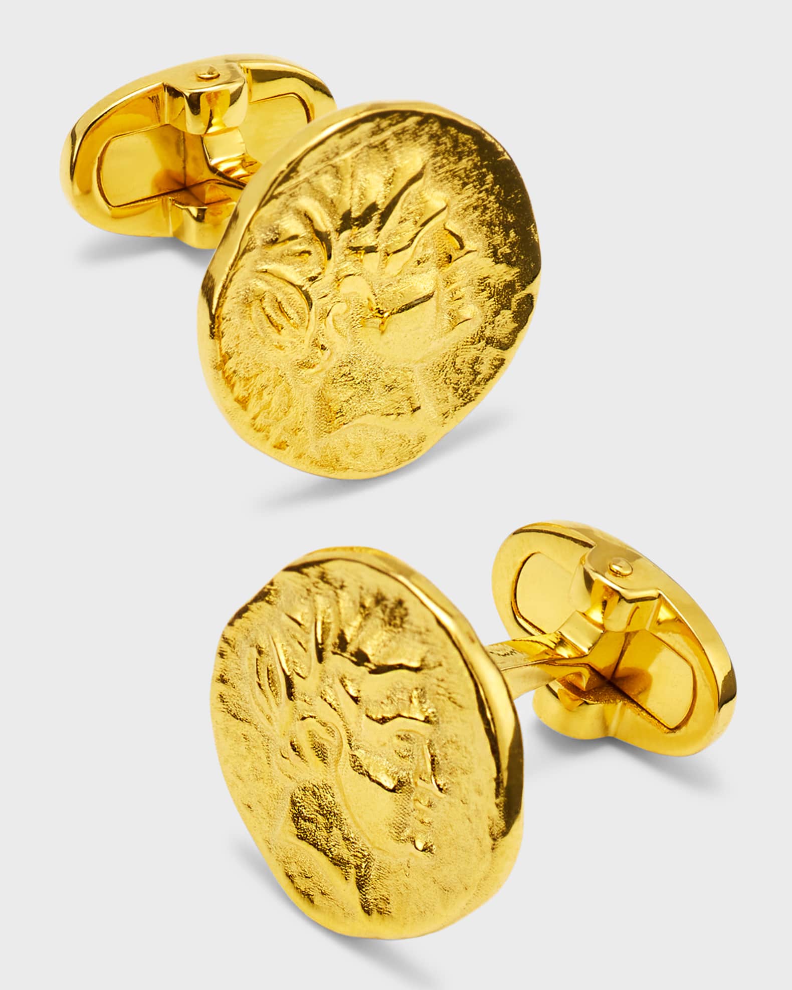Jan Leslie Men's 18K Gold Vermeil Coin Cufflinks | Neiman Marcus