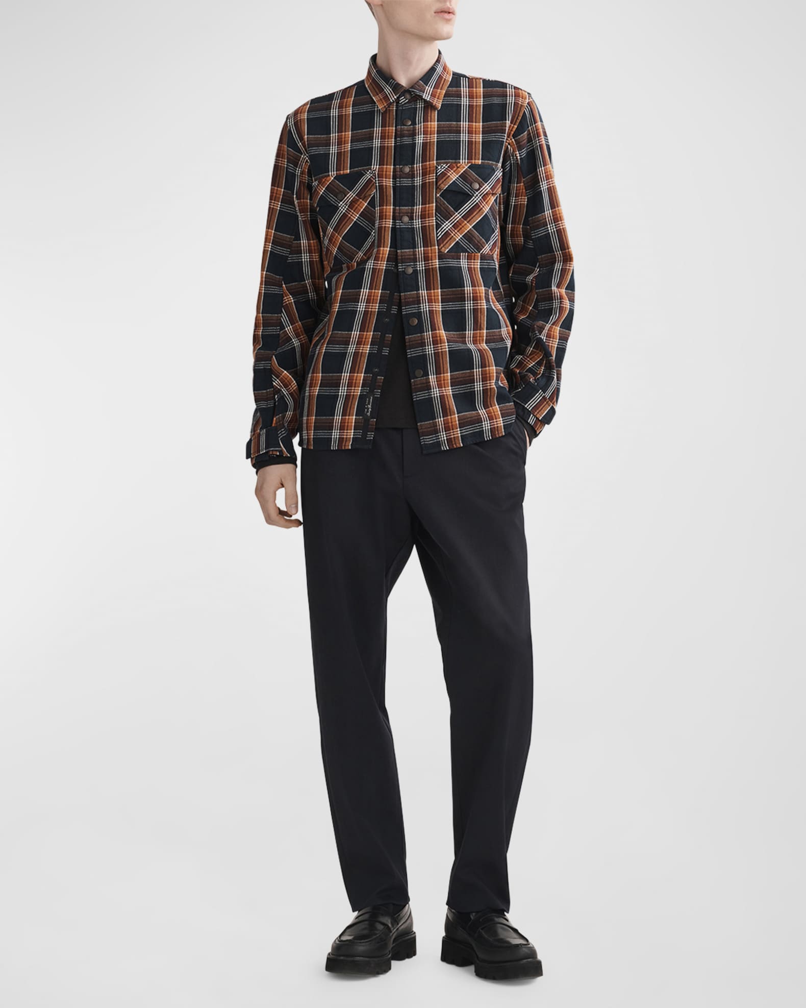 Rag & Bone Men's Jack Engineered Plaid Sport Shirt | Neiman Marcus