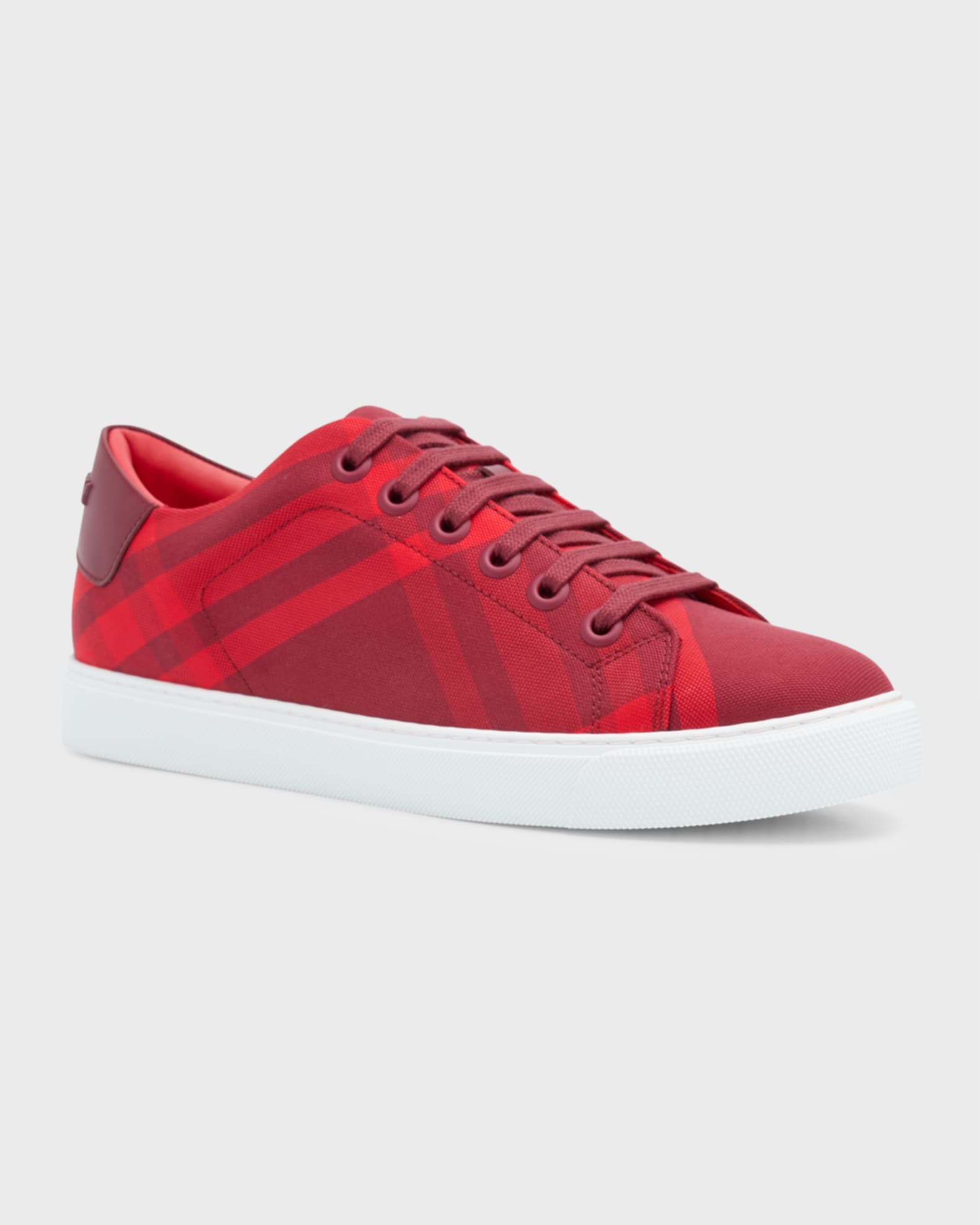 Burberry Albridge Check Low-Top Sneakers | Neiman Marcus