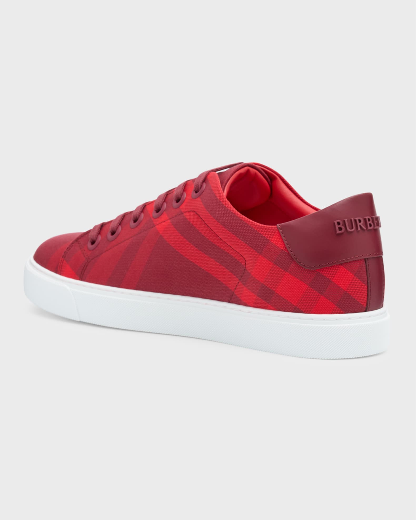 Burberry Albridge Check Low-Top Sneakers | Neiman Marcus