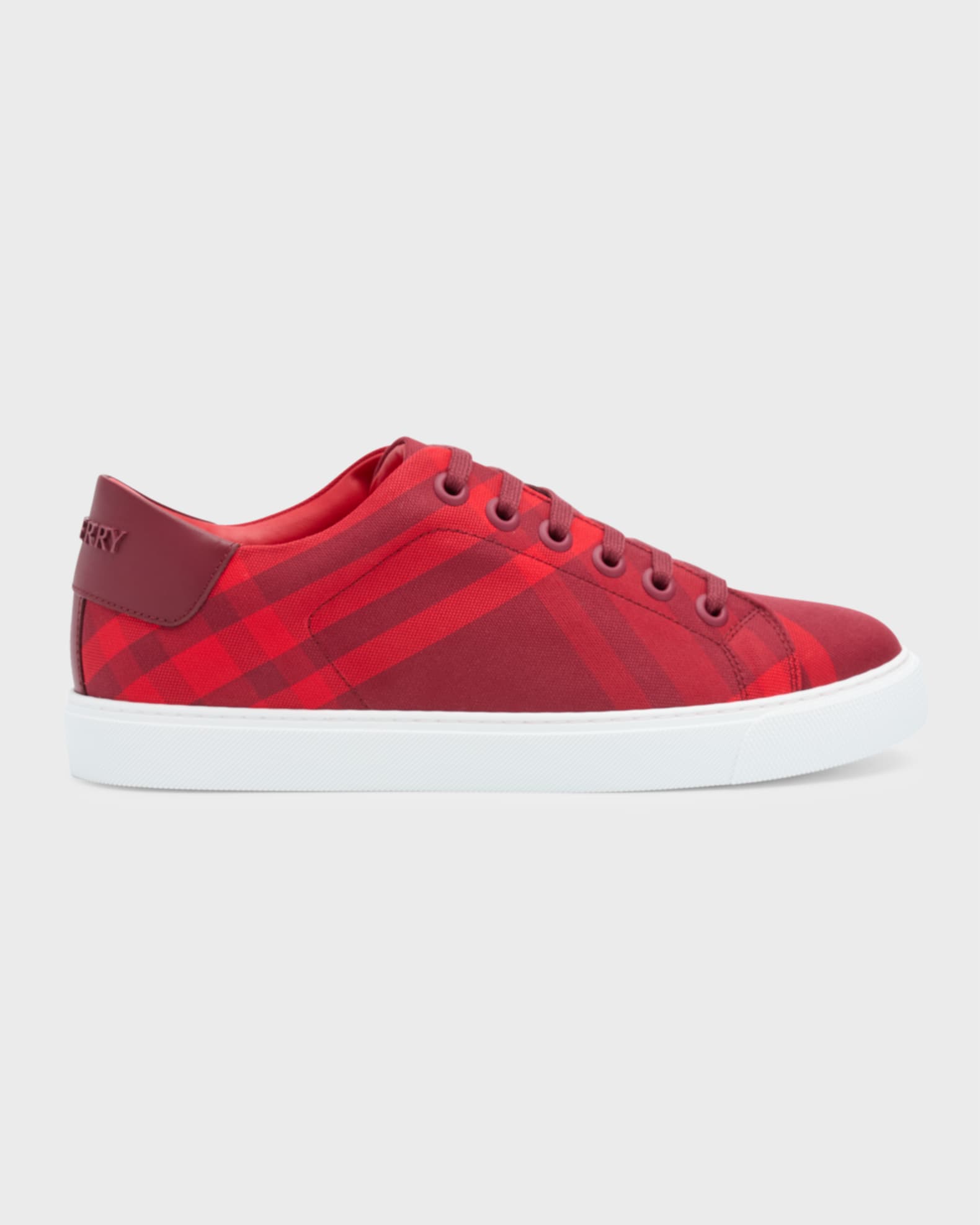 Burberry Albridge Check Low-Top Sneakers | Neiman Marcus