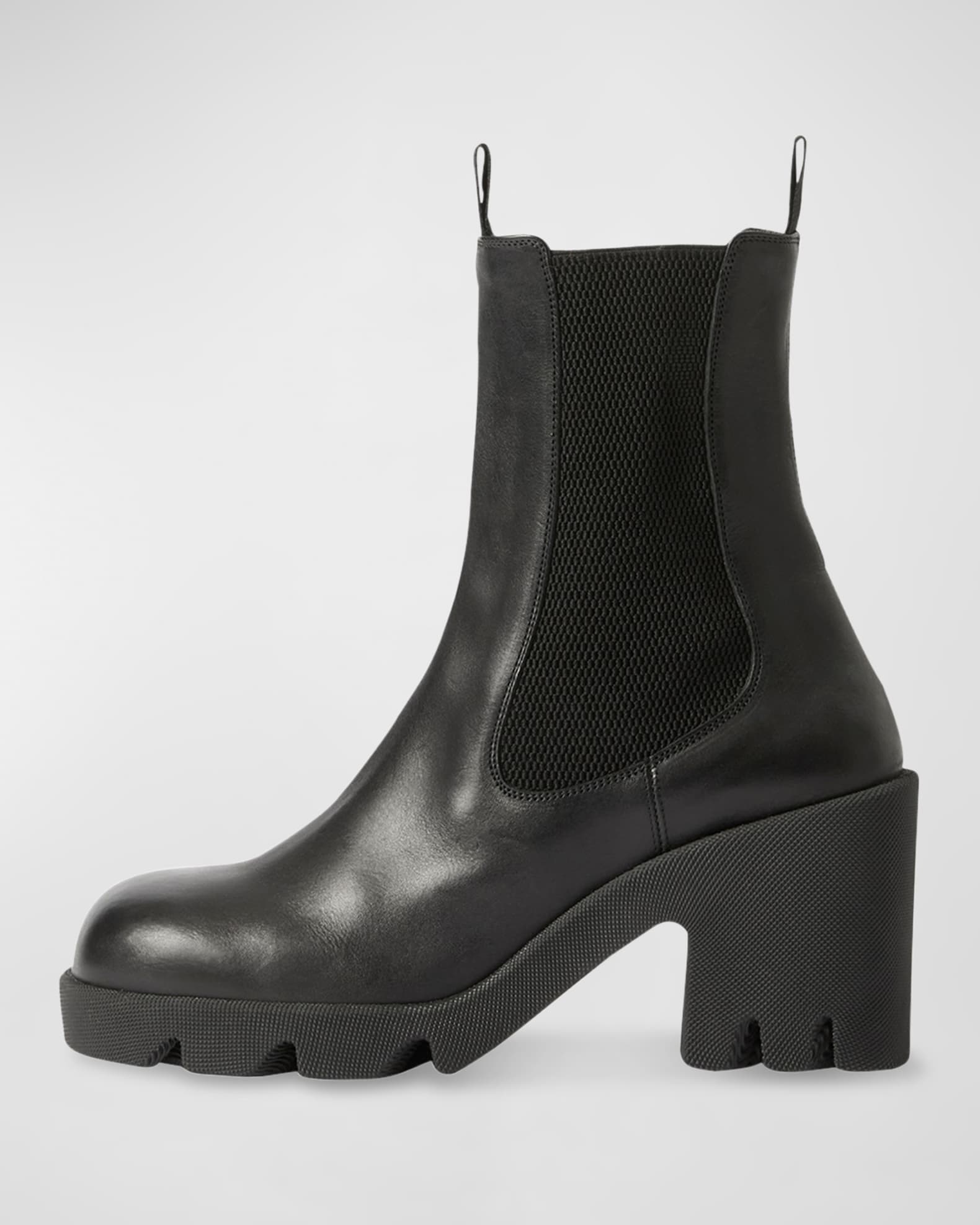 Burberry Stride Leather Chelsea Ankle Boots | Neiman Marcus