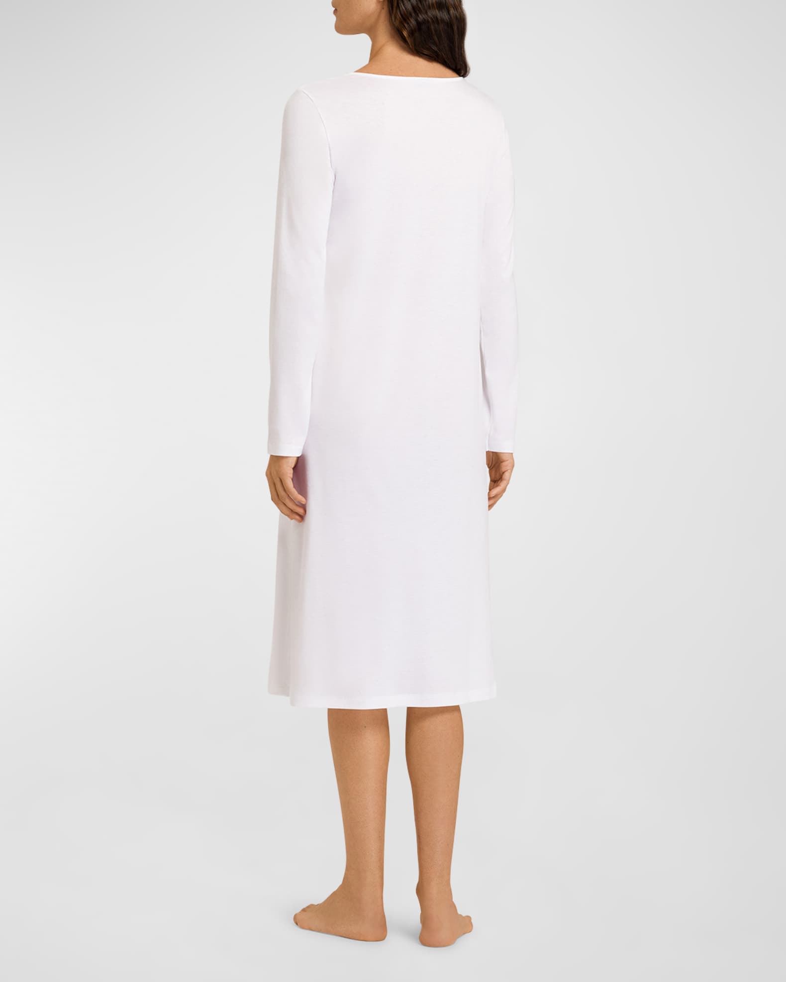 Hanro Naila Lace-Trim Cotton Nightgown | Neiman Marcus