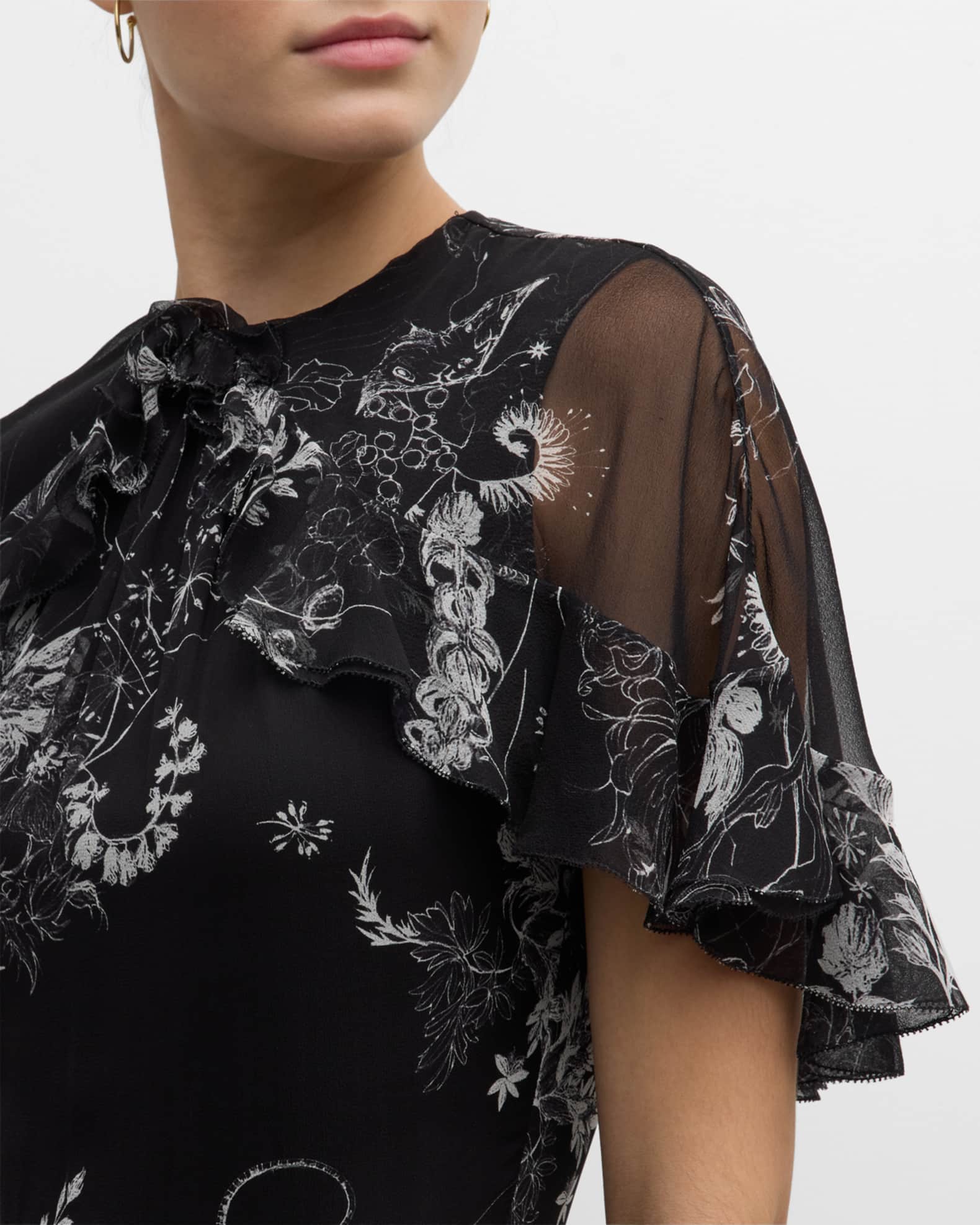 Jason Wu Collection Floral Jacquard Short Dress | Neiman Marcus