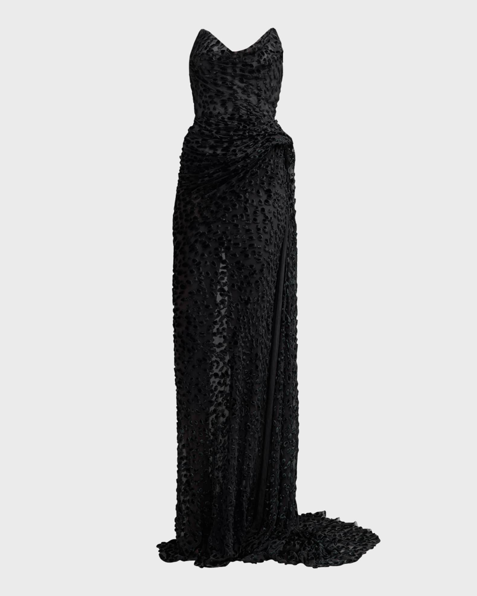 Jason Wu Collection Velvet Dot Devor Strapless Gown | Neiman Marcus