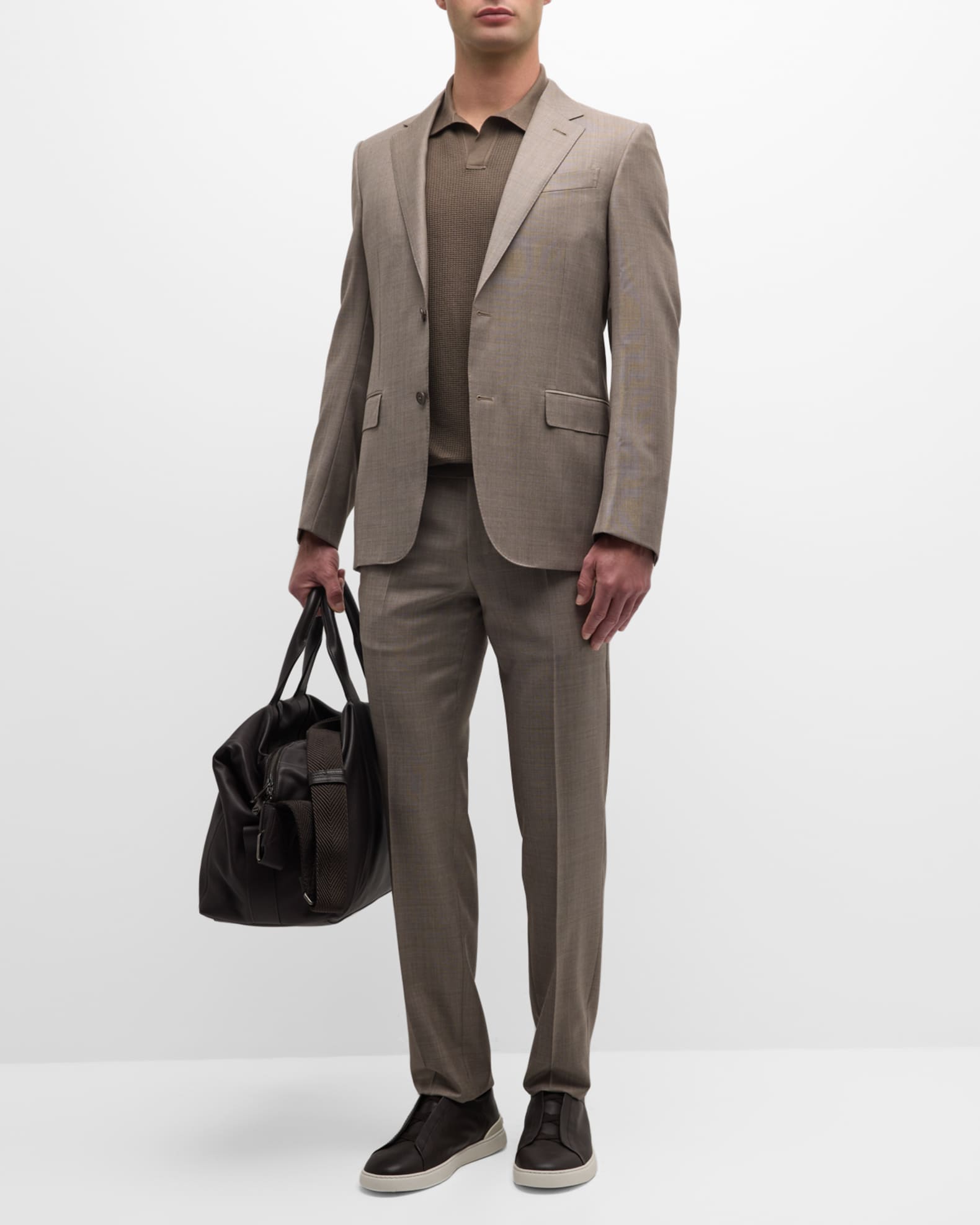 ZEGNA Men's Wool Sharkskin Suit | Neiman Marcus