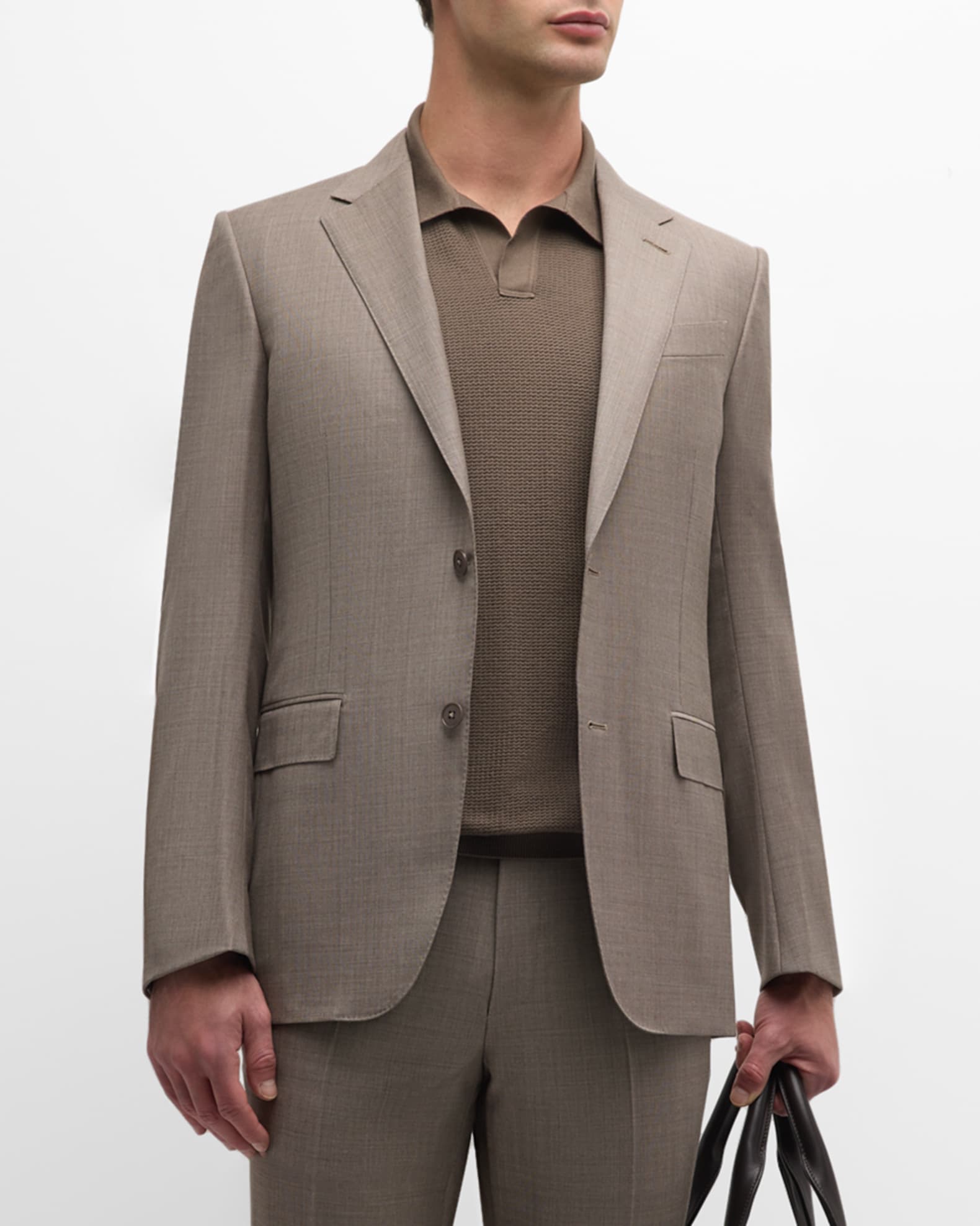 ZEGNA Men's Wool Sharkskin Suit | Neiman Marcus