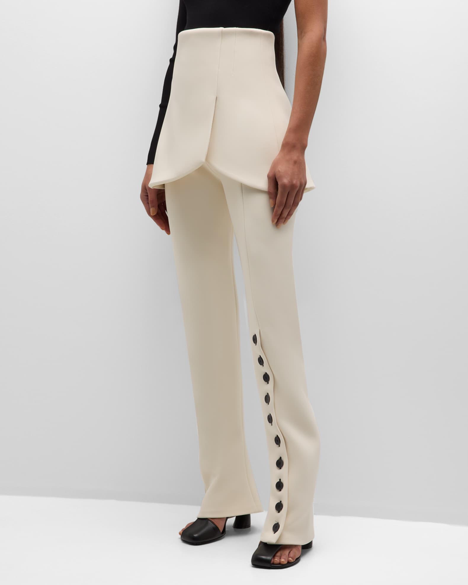 A.W.A.K.E. MODE Multi-Button Basque Pants | Neiman Marcus
