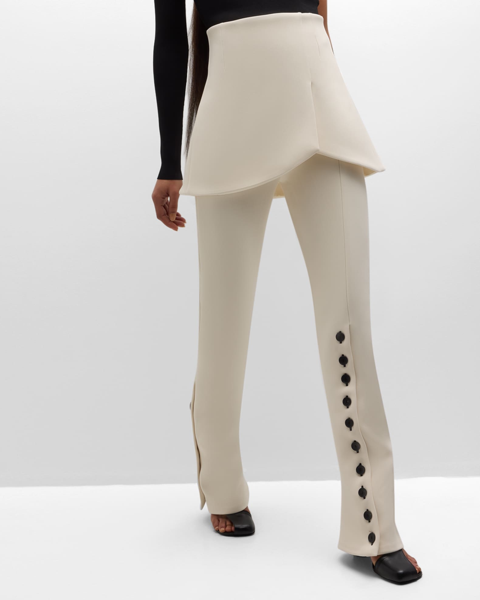 A.W.A.K.E. MODE Multi-Button Basque Pants | Neiman Marcus