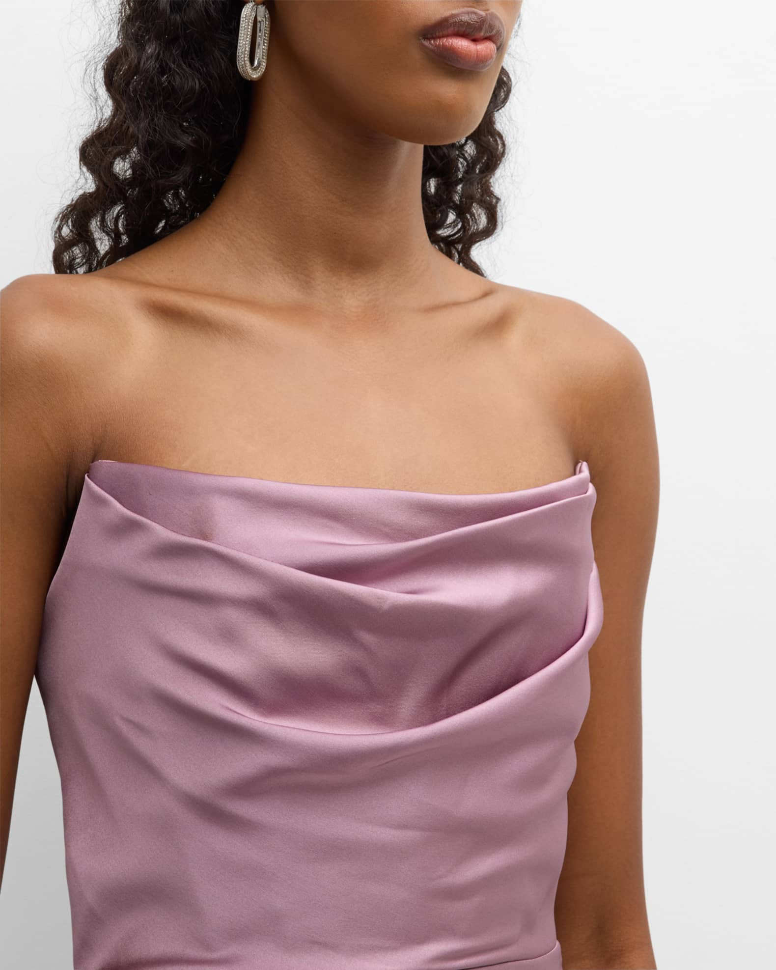 GIGII'S Doutzen Strapless Draped Column Gown | Neiman Marcus