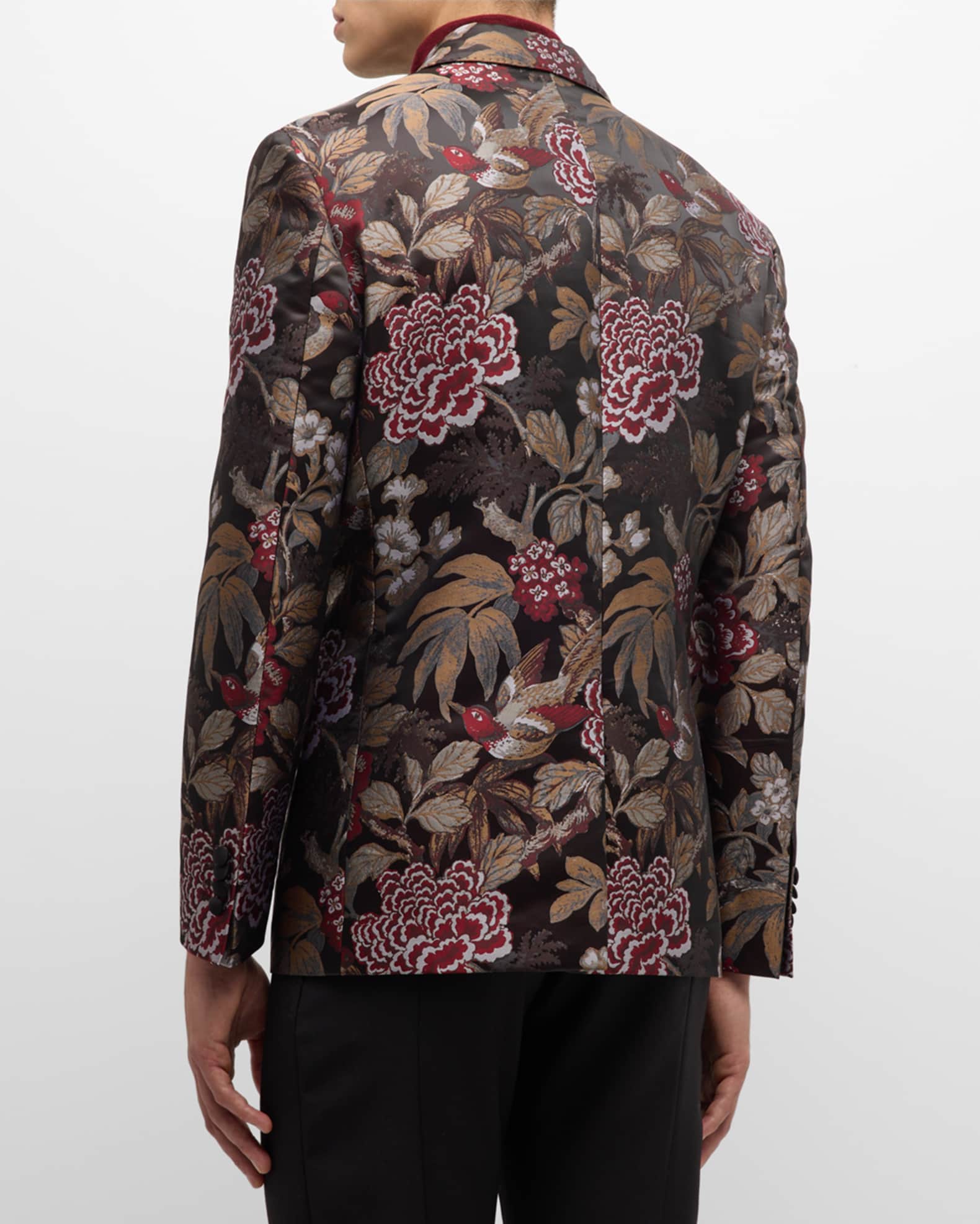 Etro Men's Floral Jacquard Tuxedo Jacket | Neiman Marcus