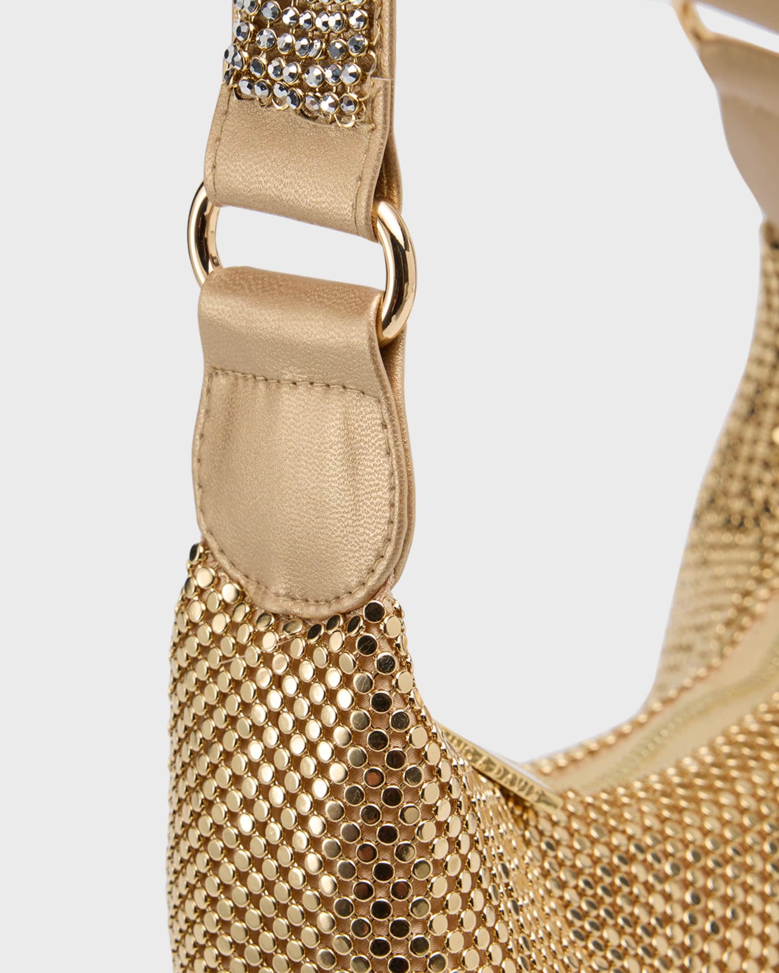 Whiting & Davis Bianca Zip Crystal Shoulder Bag | Neiman Marcus