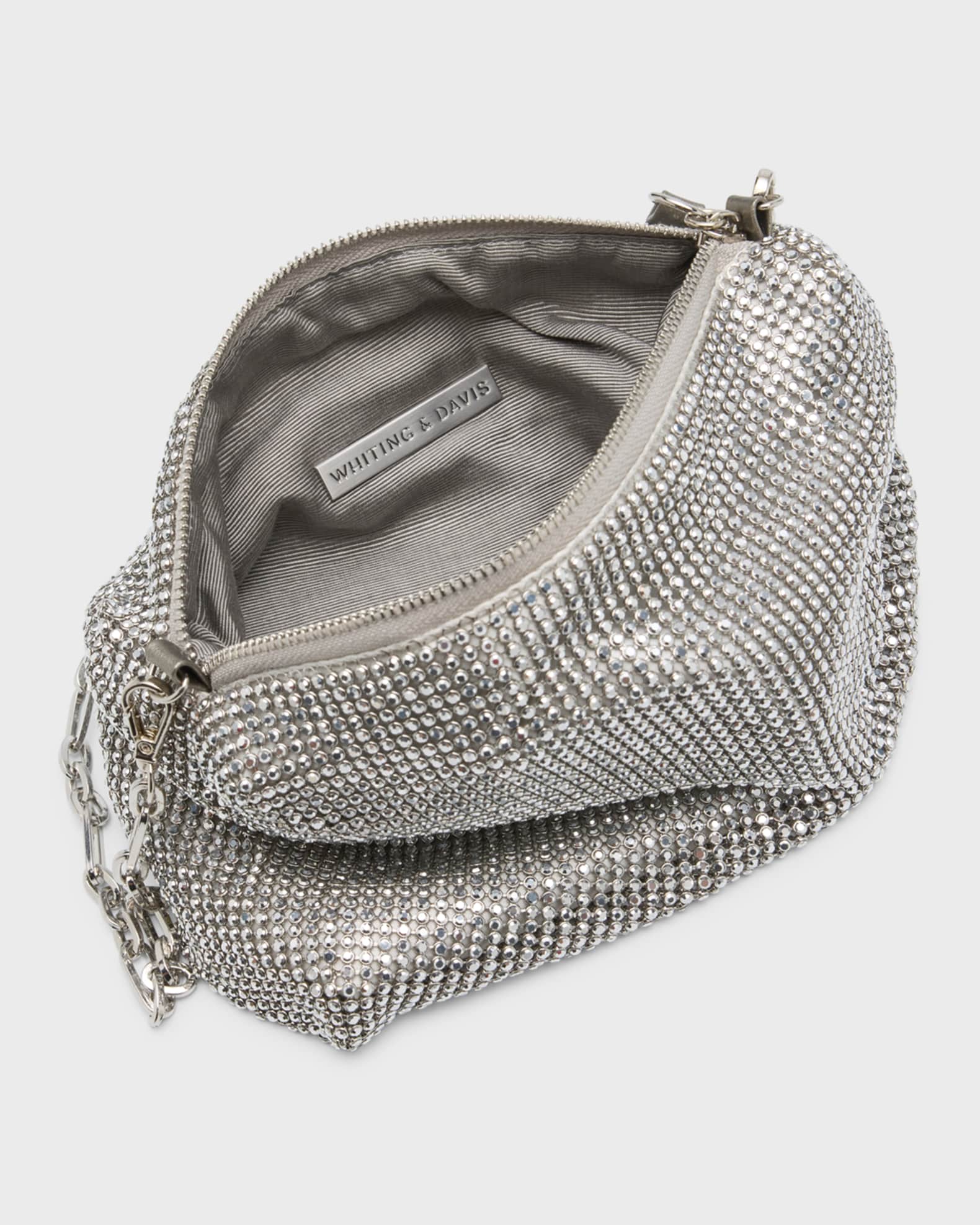 Whiting & Davis Anya Metallic Crystal Shoulder Bag | Neiman Marcus