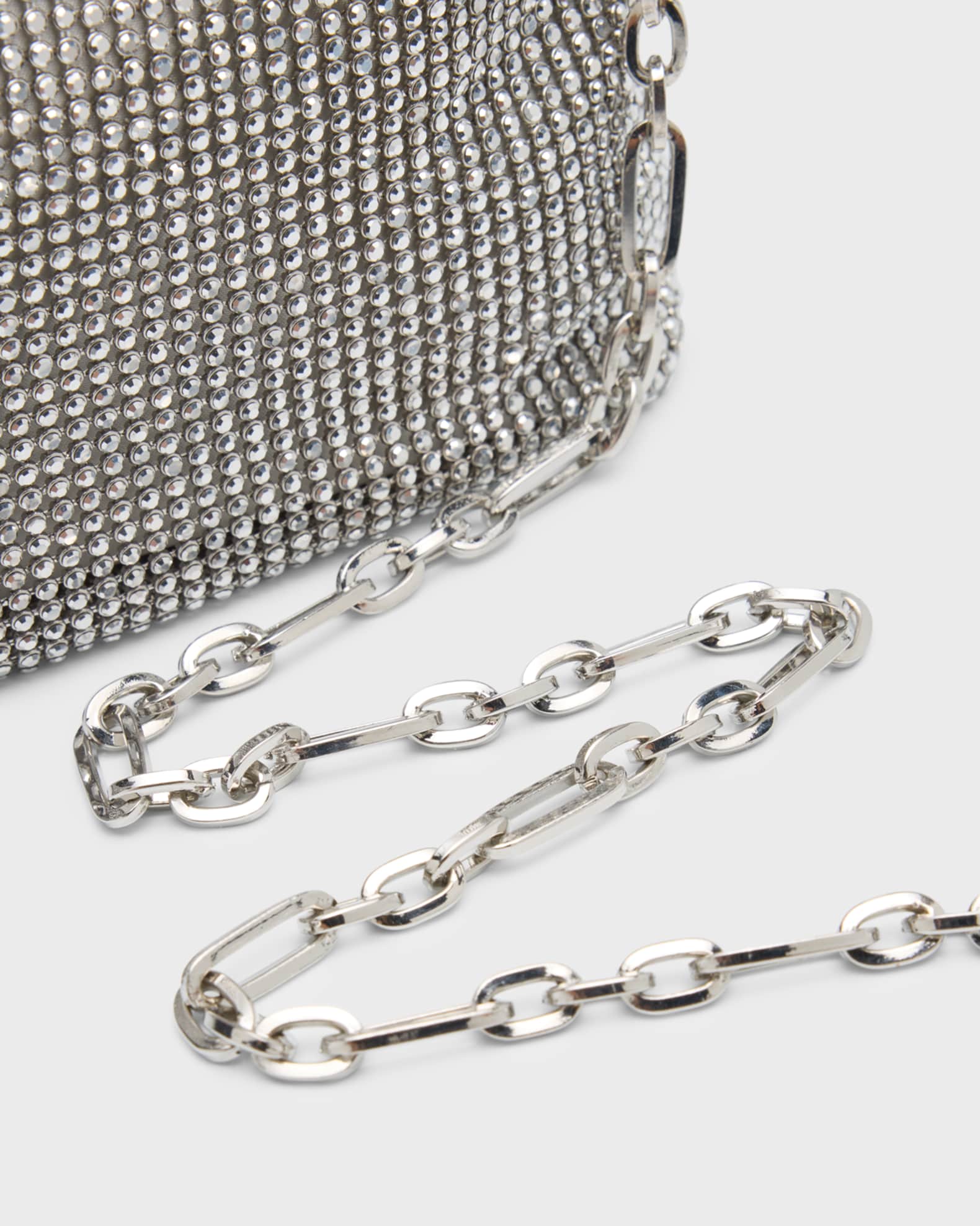 Whiting & Davis Anya Metallic Crystal Shoulder Bag | Neiman Marcus