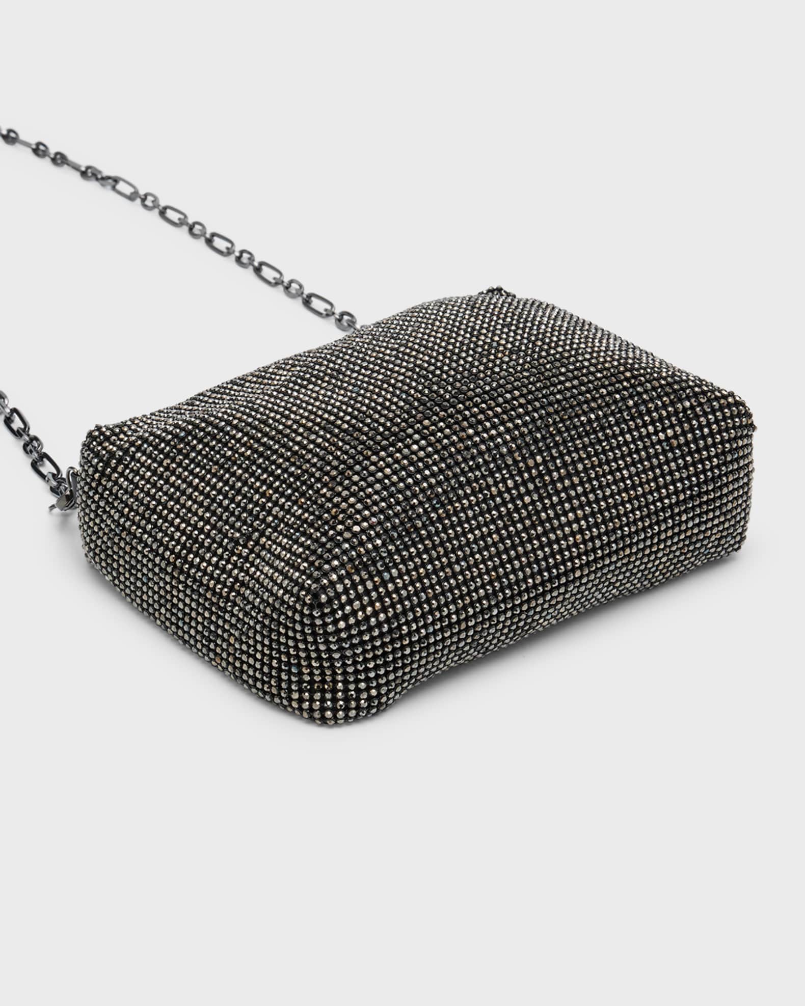 Whiting & Davis Anya Metallic Crystal Shoulder Bag | Neiman Marcus