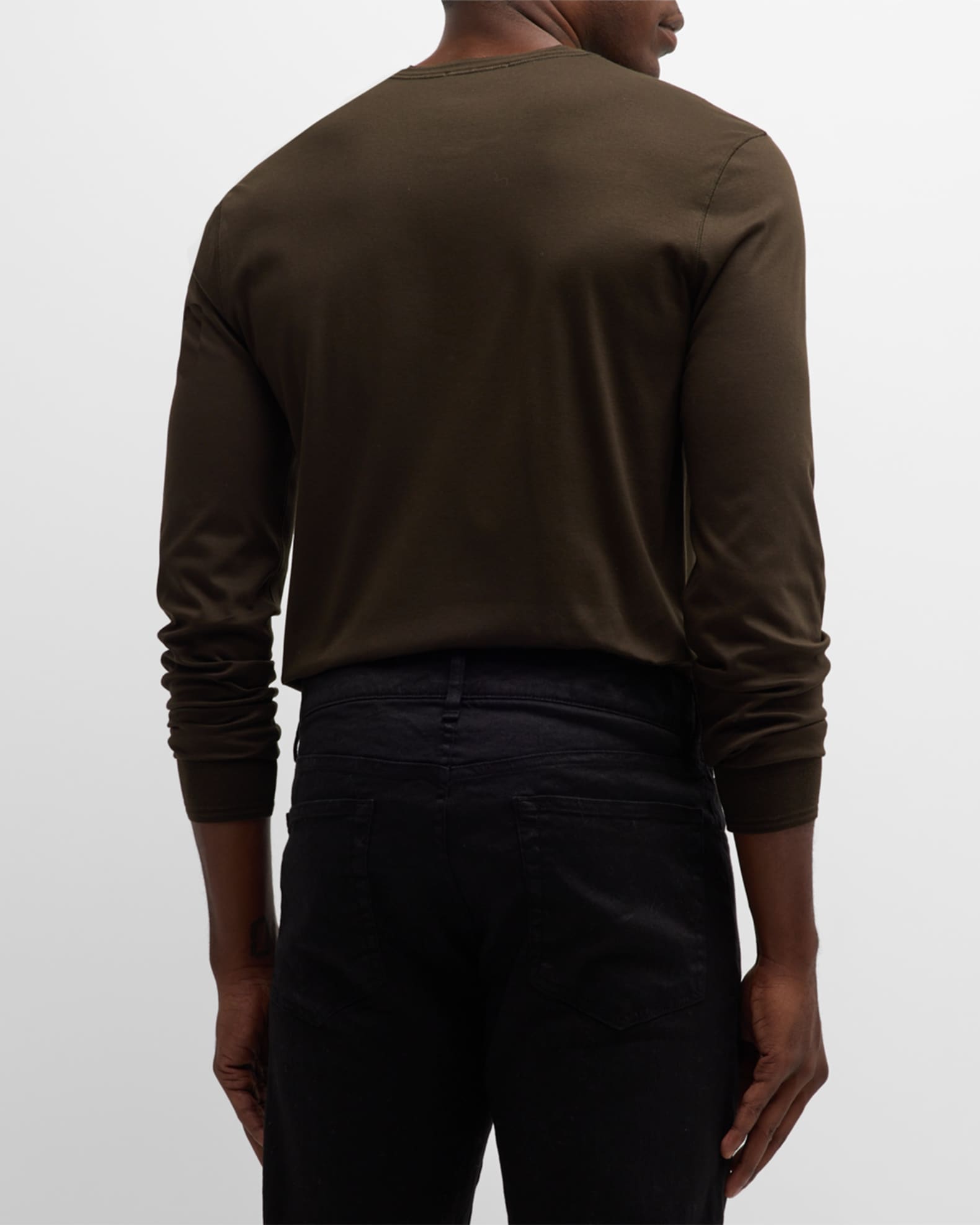 Ralph Lauren Purple Label Men's Interlock Cotton Henley Shirt | Neiman ...