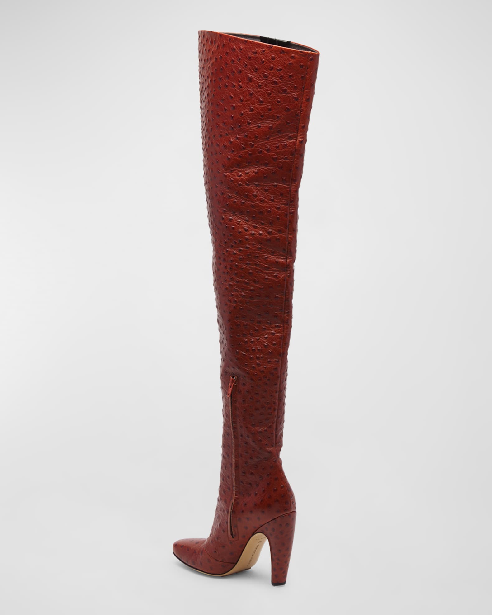 Bottega Veneta Canalazzo Embossed Leather Over-The-Knee Boots | Neiman ...