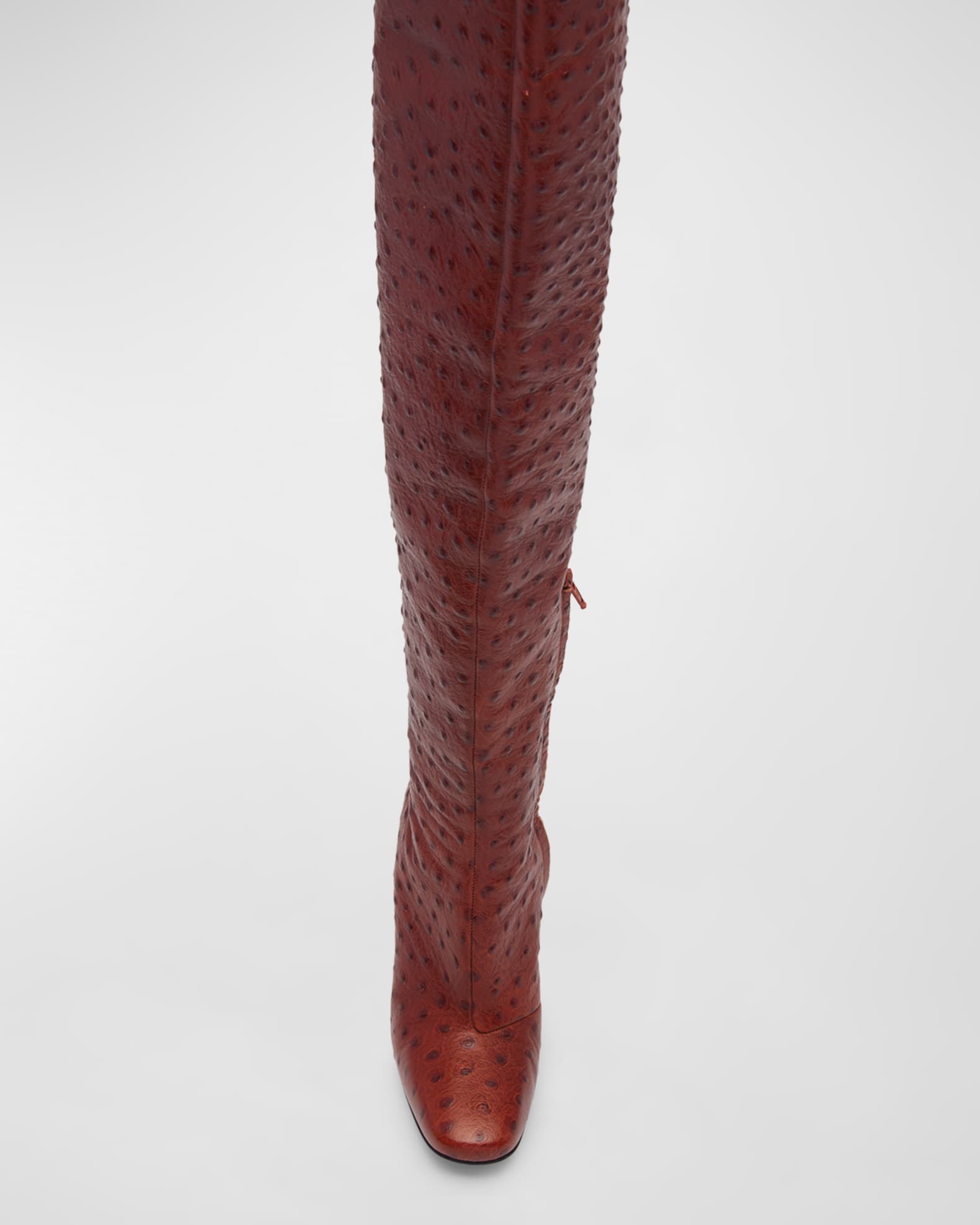 Bottega Veneta Canalazzo Embossed Leather Over-The-Knee Boots | Neiman ...
