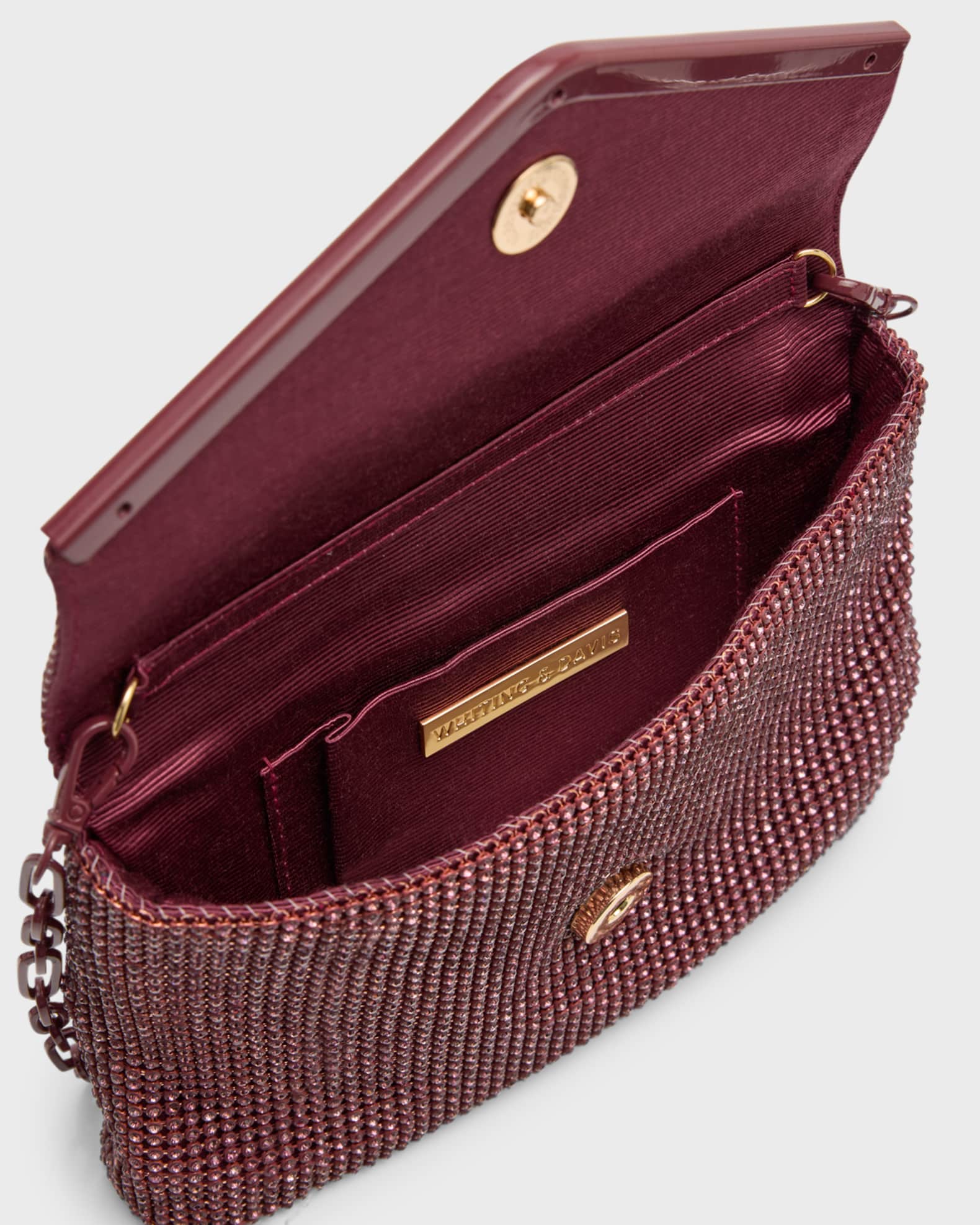 Whiting & Davis Dorothy Envelope Crystal Clutch Bag | Neiman Marcus