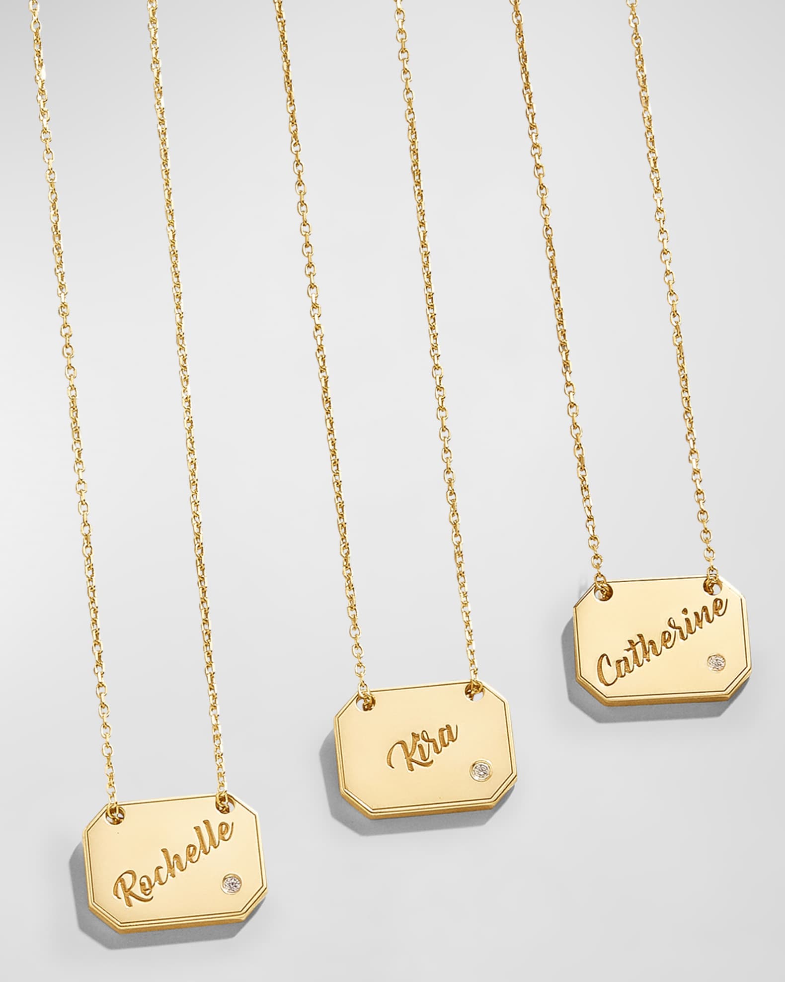 BaubleBar 18K Gold-Plated Personalized Tag Necklace | Neiman Marcus