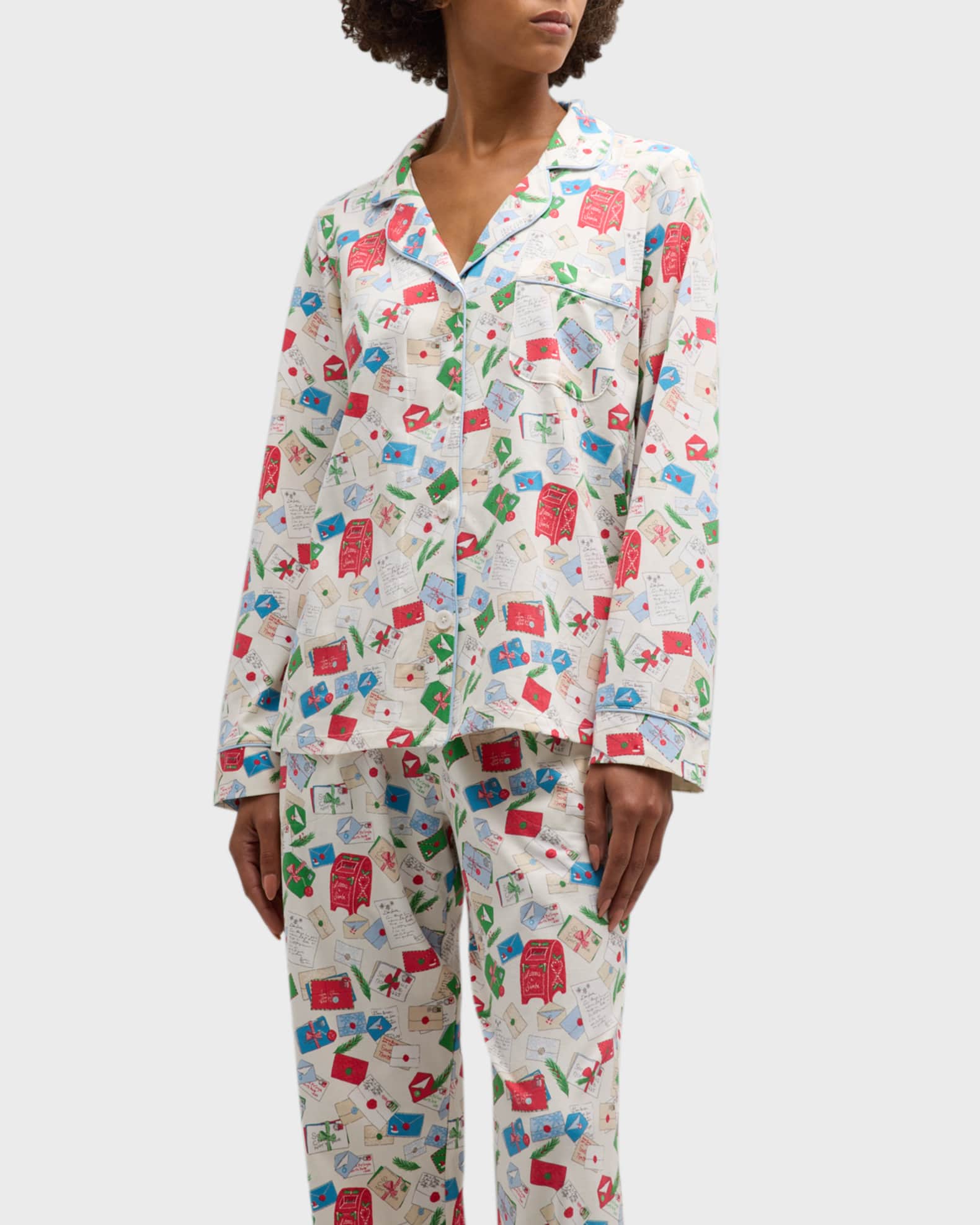 BedHead Pajamas Letters to Santa Cotton Pajama Set | Neiman Marcus