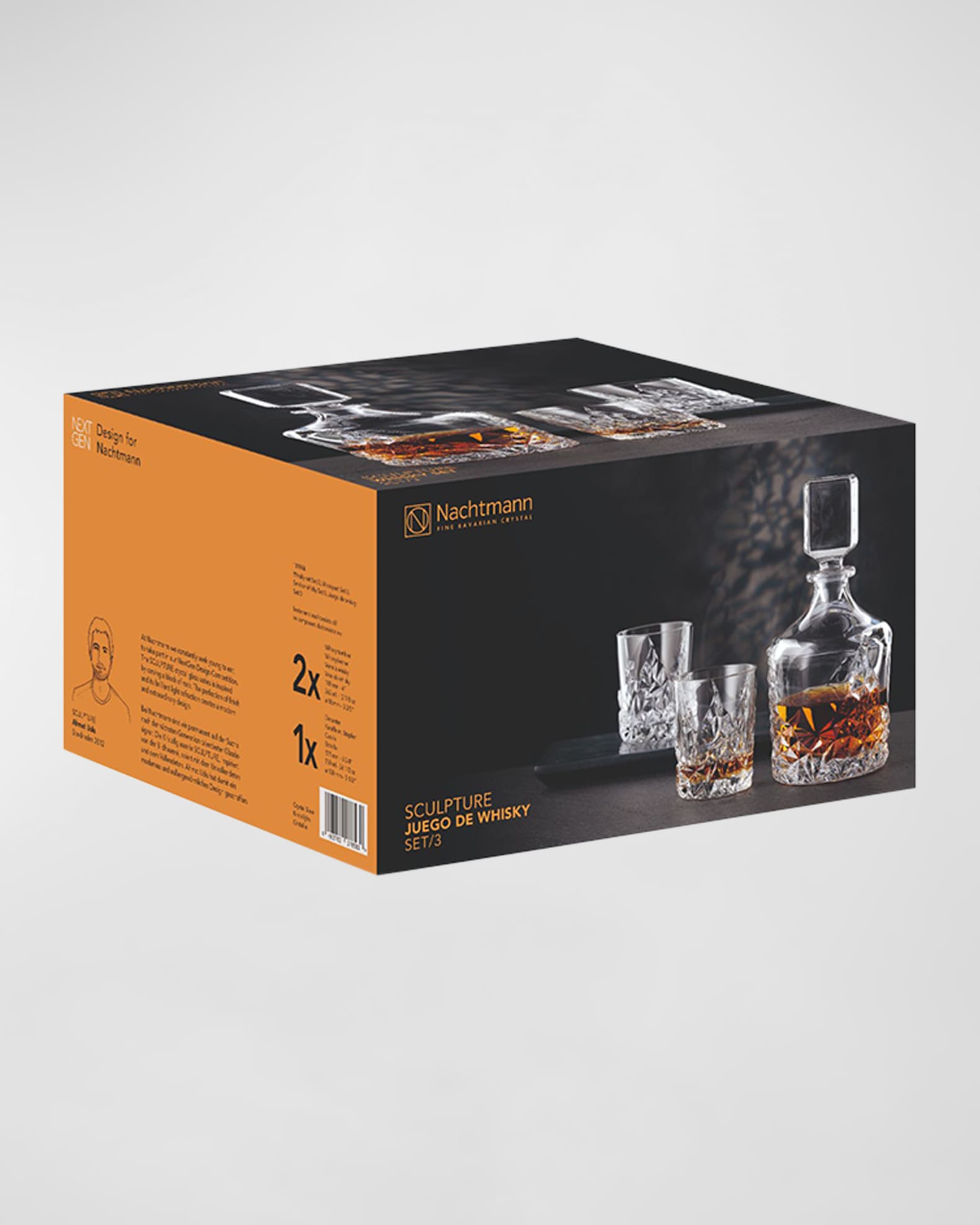 Nachtmann Sculpture 3-Piece Whiskey Set | Neiman Marcus