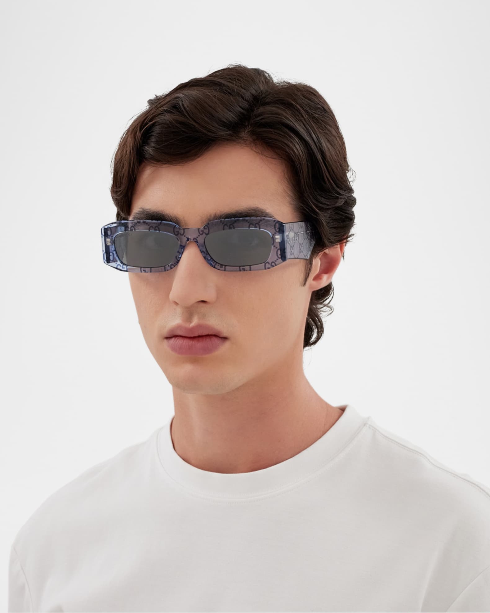 Gucci Men's GG1426Sm Acetate Rectangle Sunglasses | Neiman Marcus