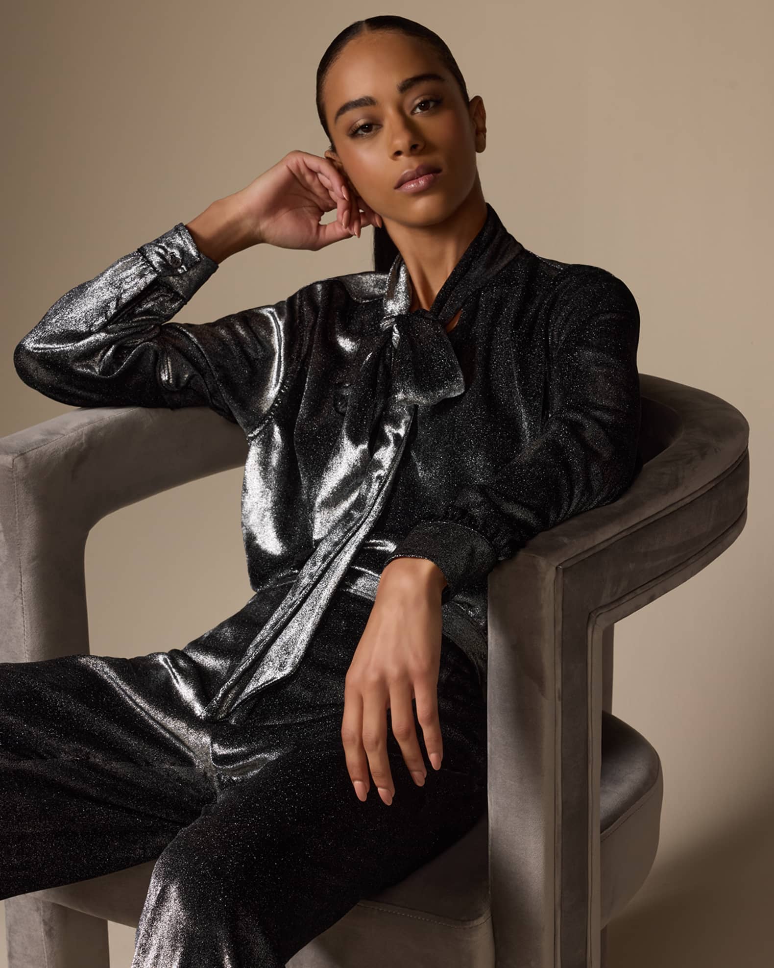 Libertine Sterling Slim Keith Tie Blouse | Neiman Marcus