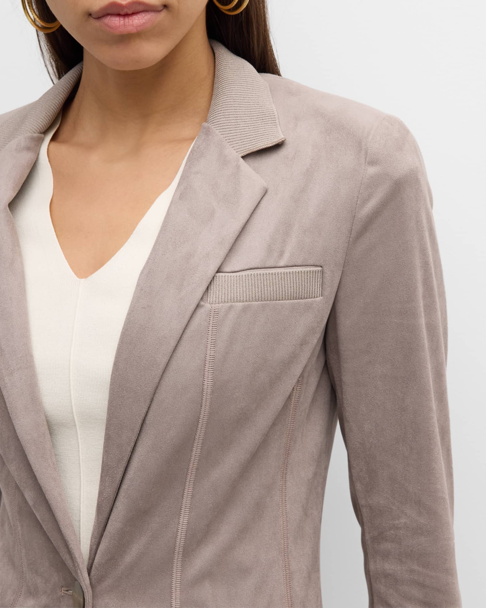 Giorgio Armani Ultra-Suede Tailored Blazer Jacket | Neiman Marcus