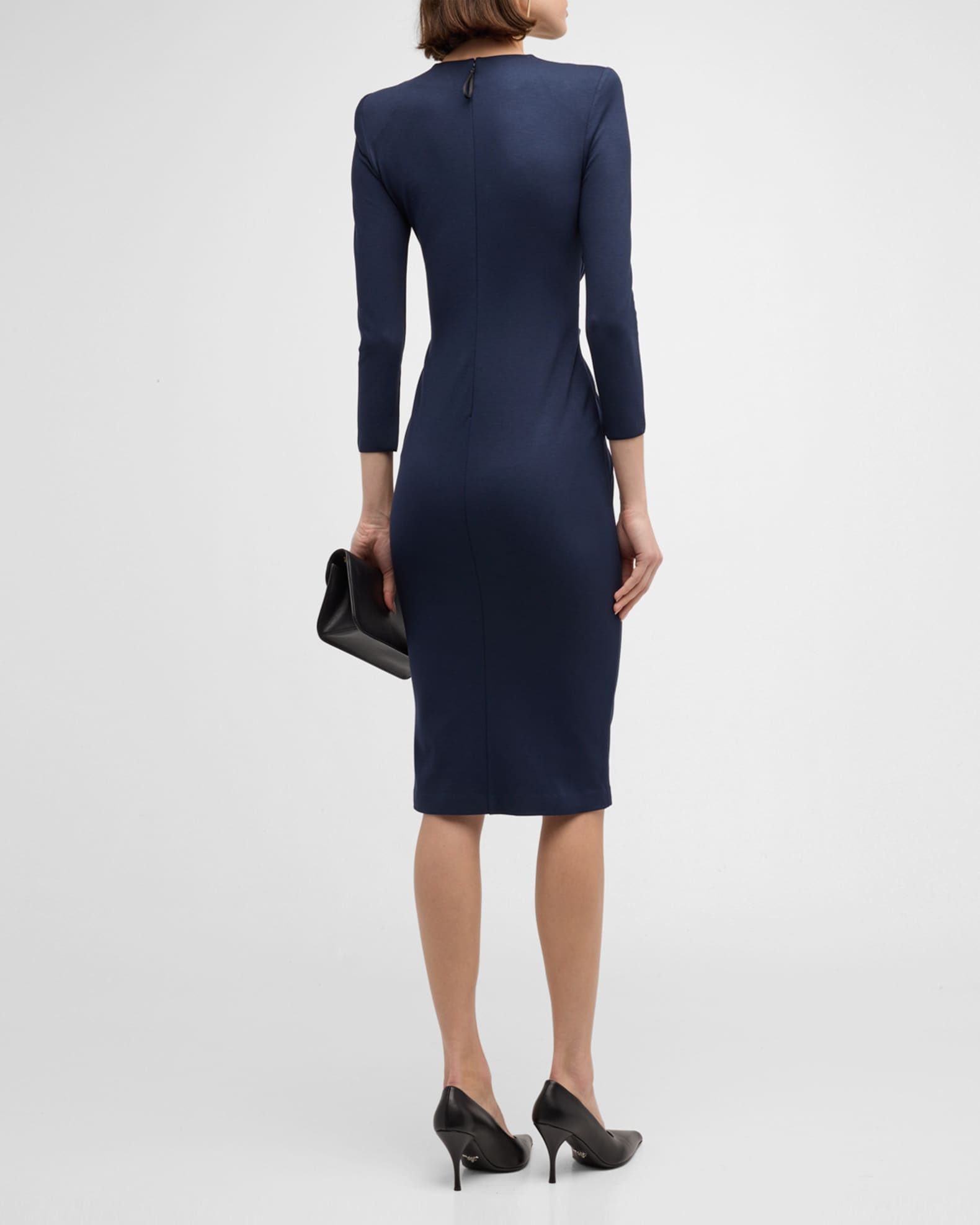 Giorgio Armani Tab Front Jersey Dress | Neiman Marcus