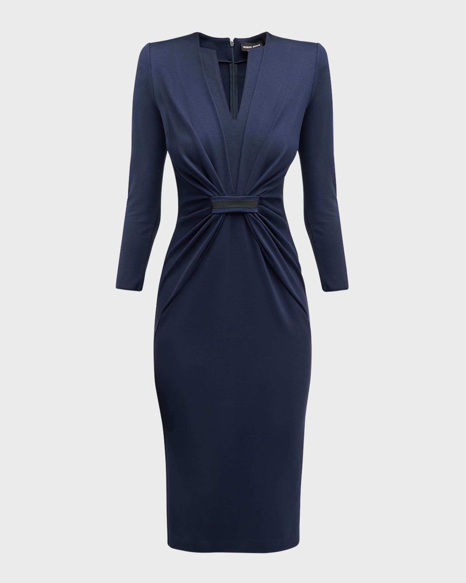 Giorgio Armani Tab Front Jersey Dress | Neiman Marcus