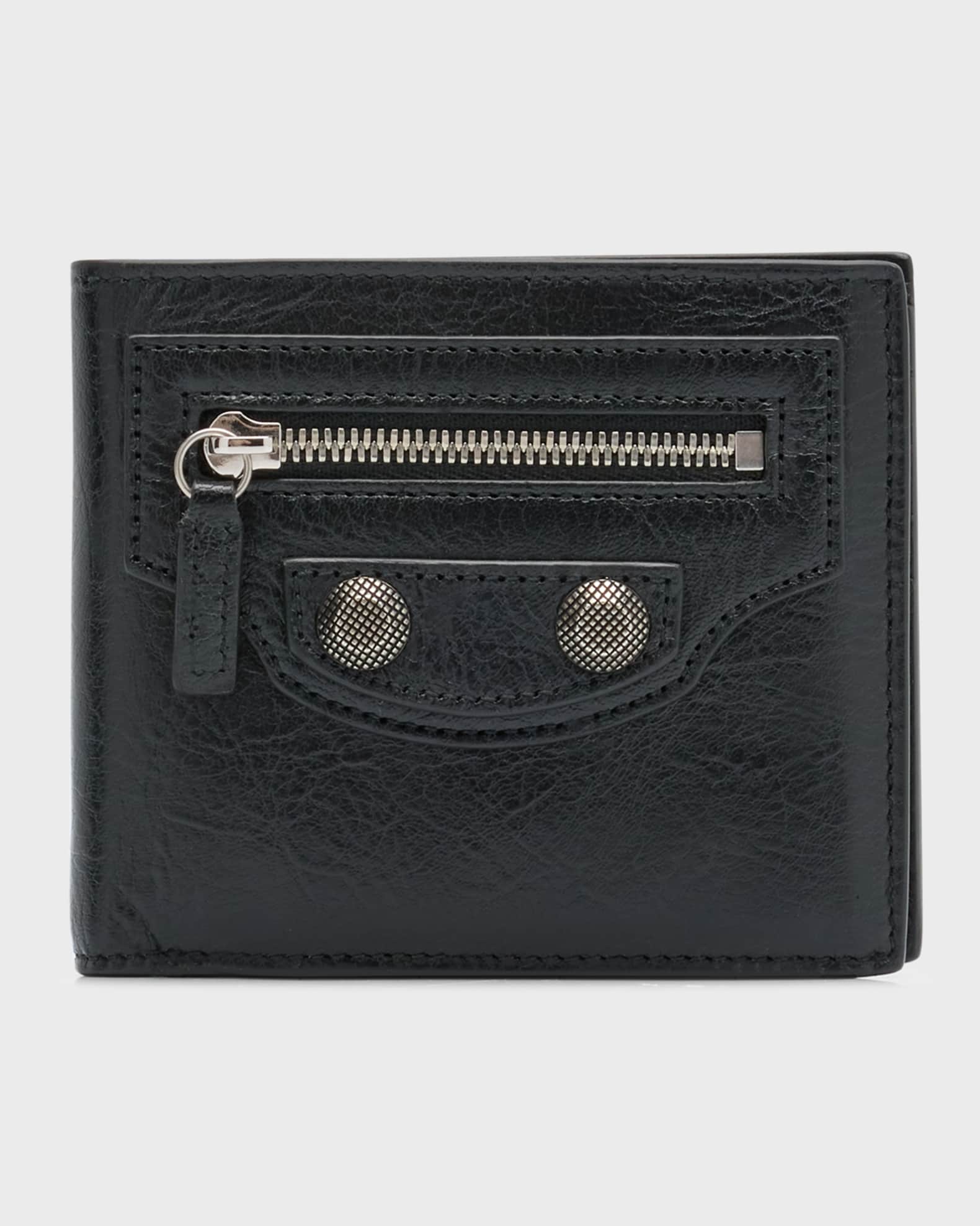 Balenciaga Men's Le Cagole Leather Bifold Wallet | Neiman Marcus