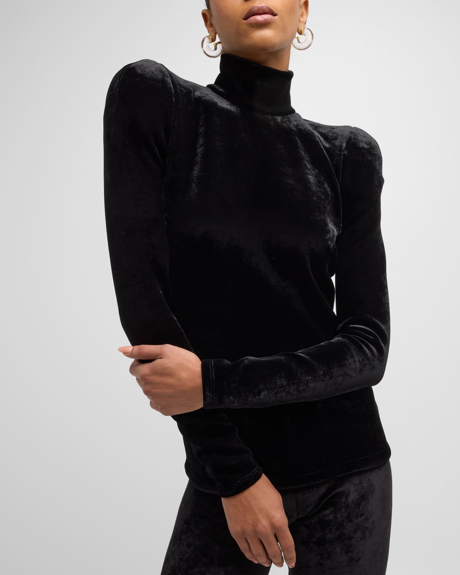 Balenciaga Round Shoulder Turtleneck | Neiman Marcus
