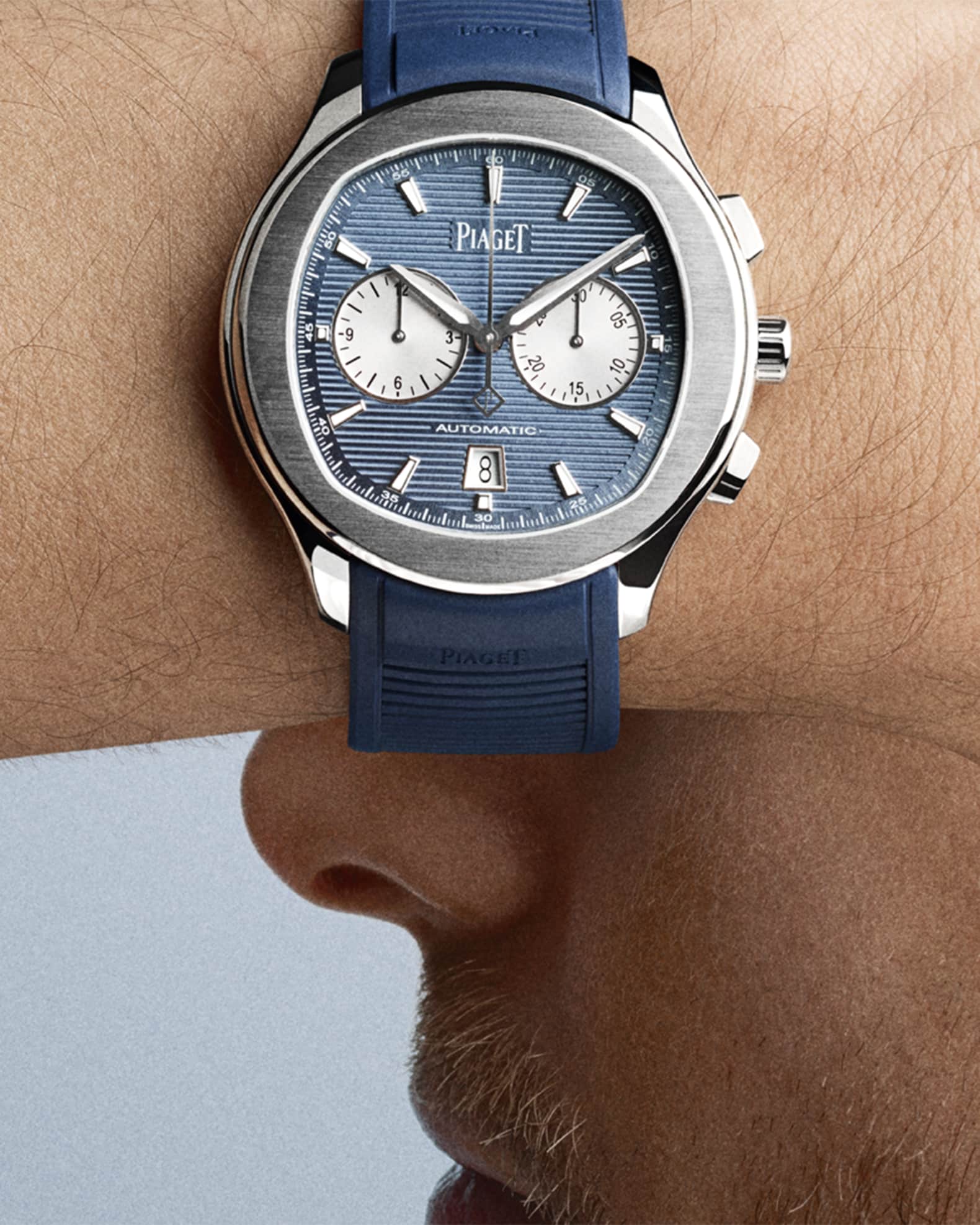 PIAGET Polo Chronograph 42mm Stainless Steel Watch | Neiman Marcus