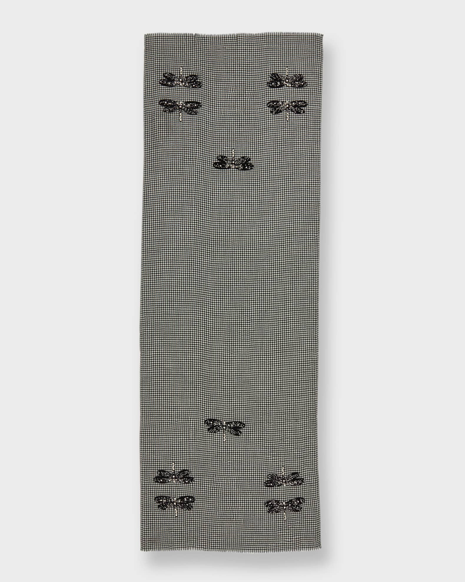 Janavi India Dragonfly Embellished Merino Wool & Silk Scarf | Neiman Marcus