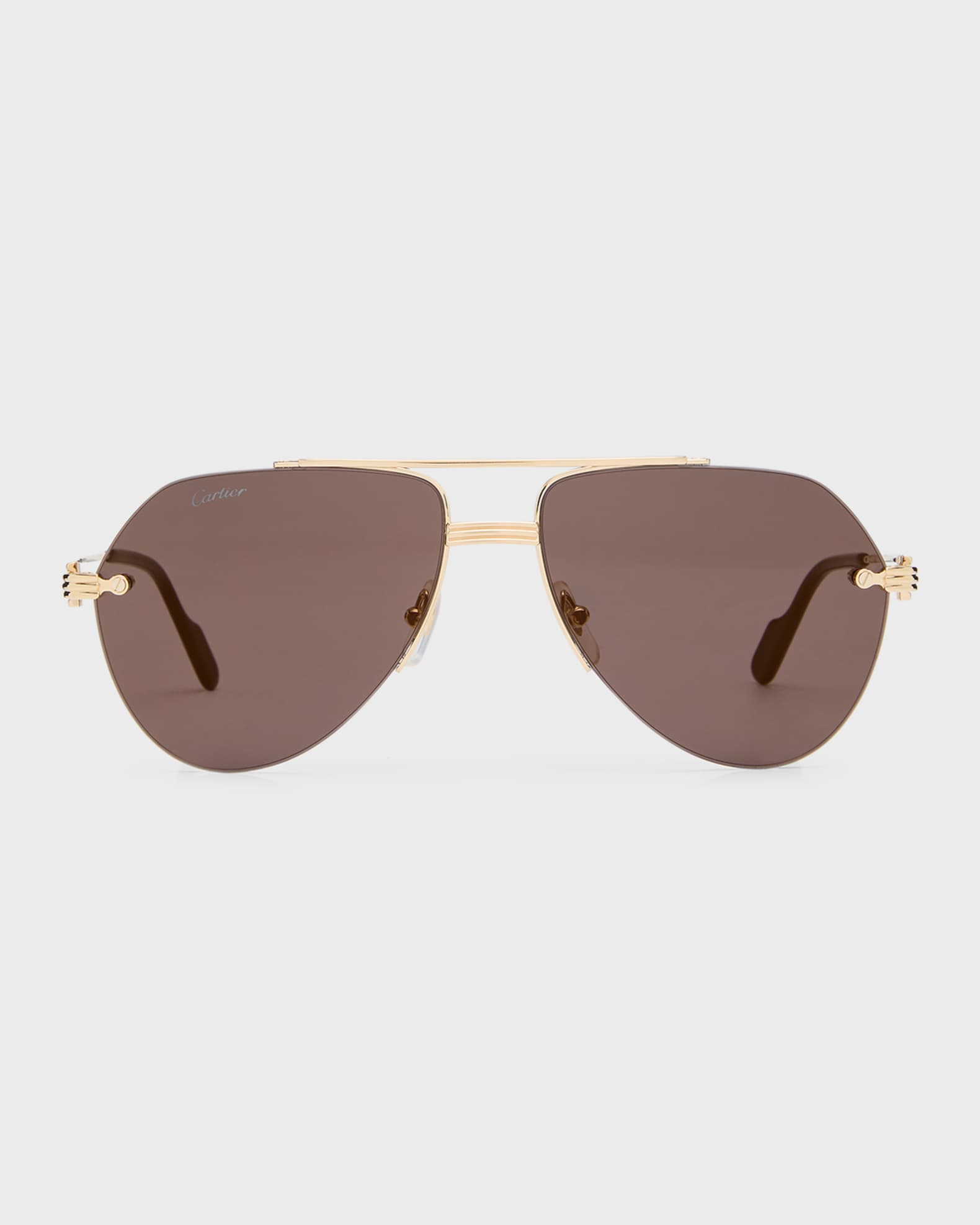 Cartier Men's CT0427SM Metal Aviator Sunglasses | Neiman Marcus