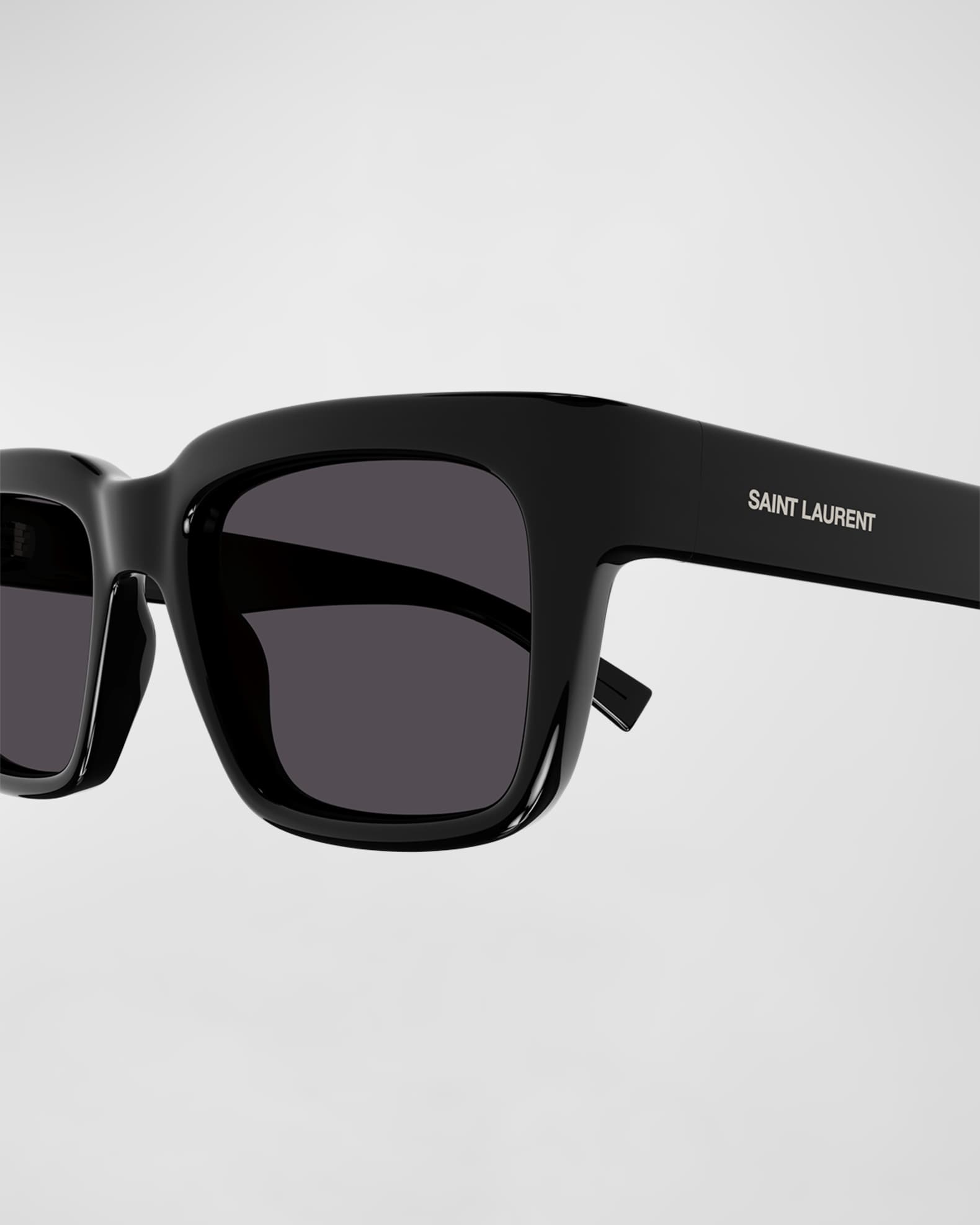 Saint Laurent Men's SL 615 Plastic Rectangle Sunglasses | Neiman Marcus