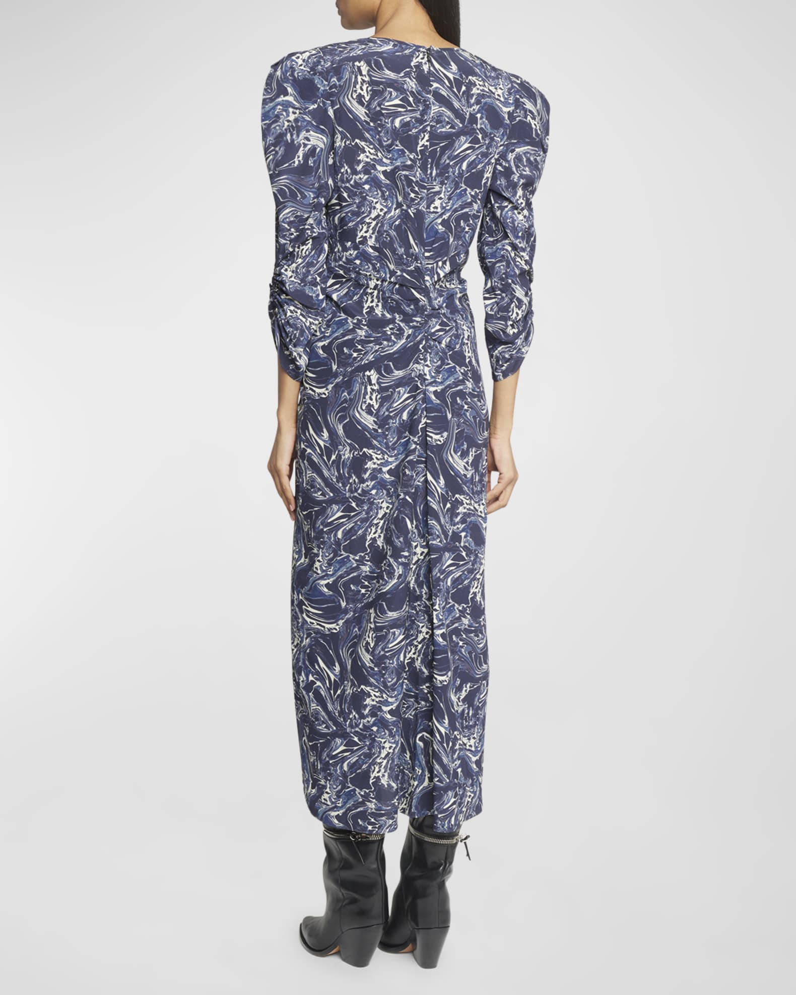 Isabel Marant Albini V-Neck Midi Dress | Neiman Marcus