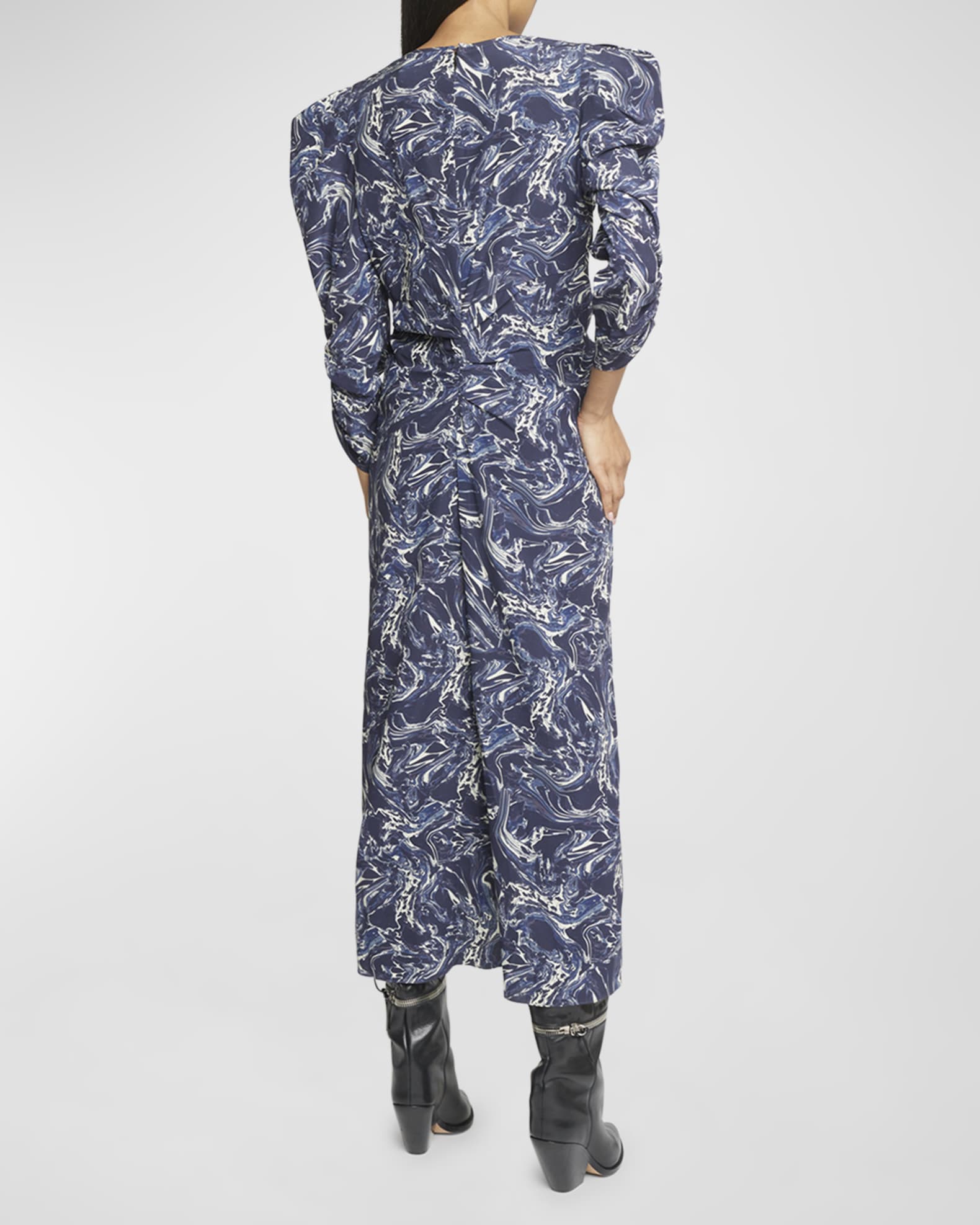 Isabel Marant Albini V-Neck Midi Dress | Neiman Marcus