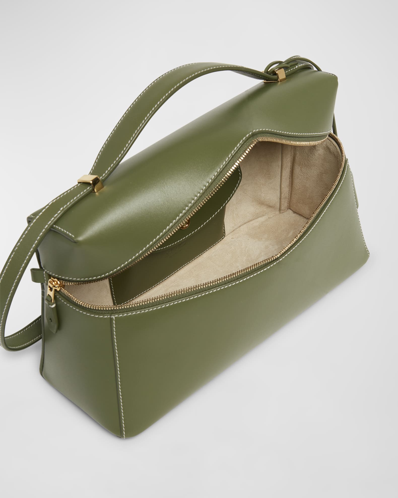 Loro Piana Extra Bag L27 Leather Saddle Bag | Neiman Marcus